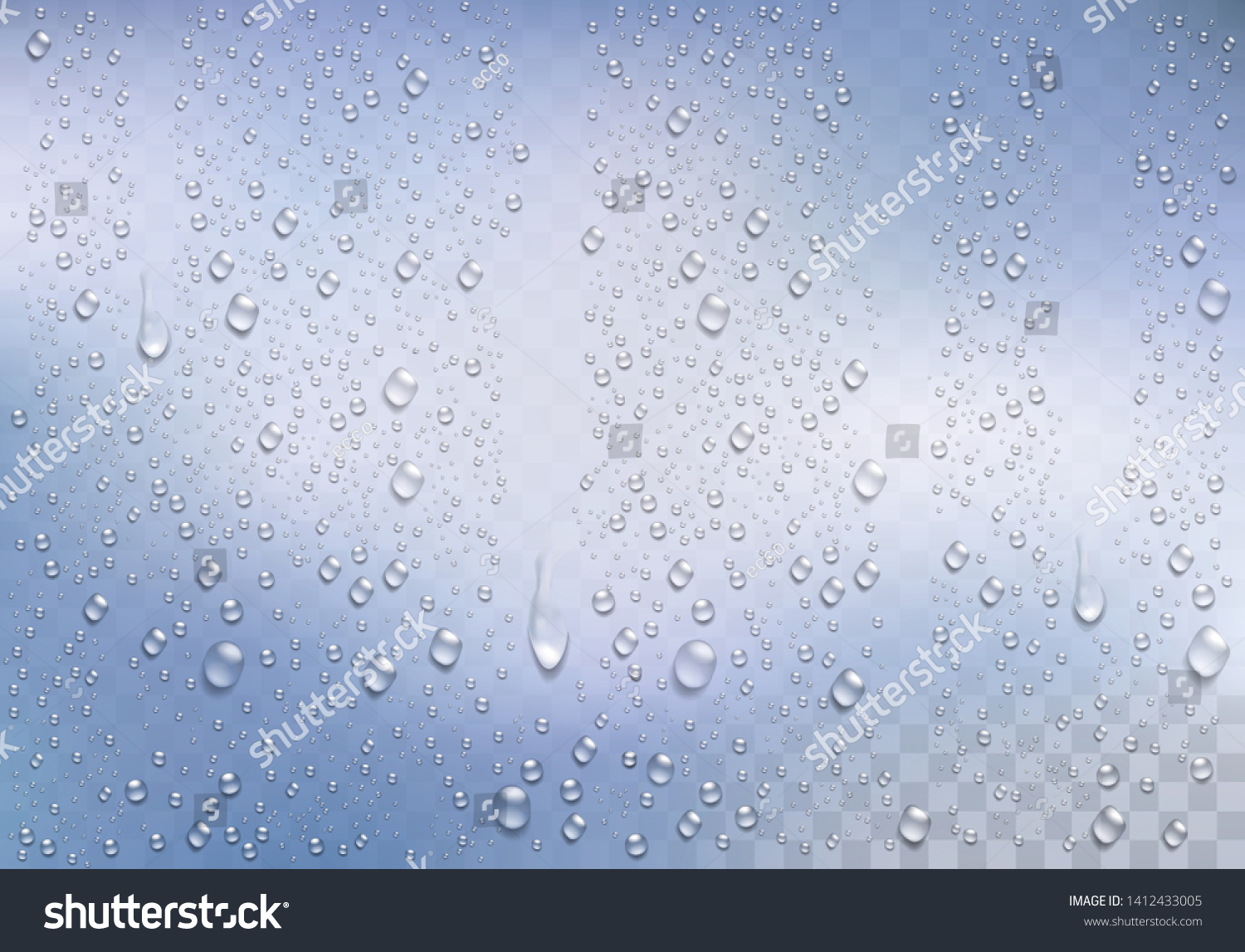 Realistic Rain Drops On Transparent Background: เวกเตอร์สต็อก (ปลอดค่า ...