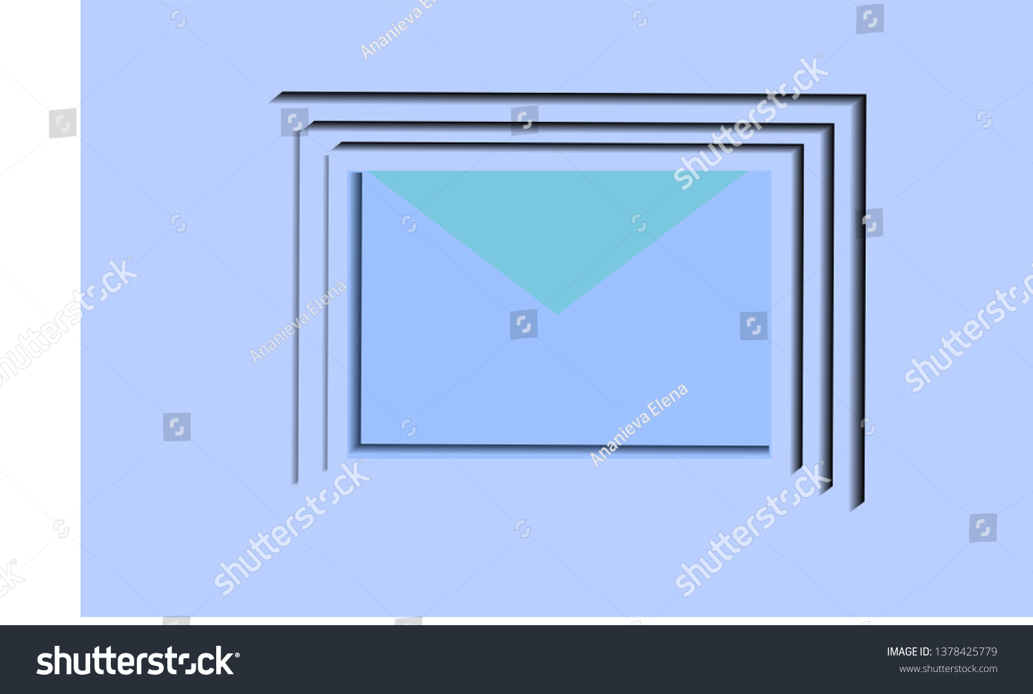 Realistic Rectangular White Blank Picture Frame Stock Vector (Royalty ...