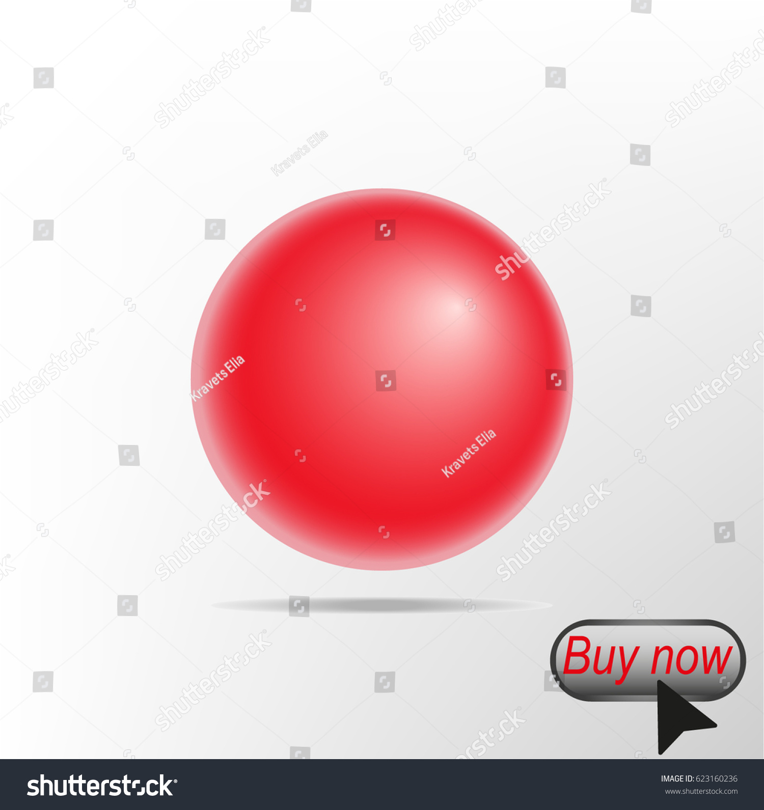 Realistic Red Ballvector Illustration Stock Vector (Royalty Free ...