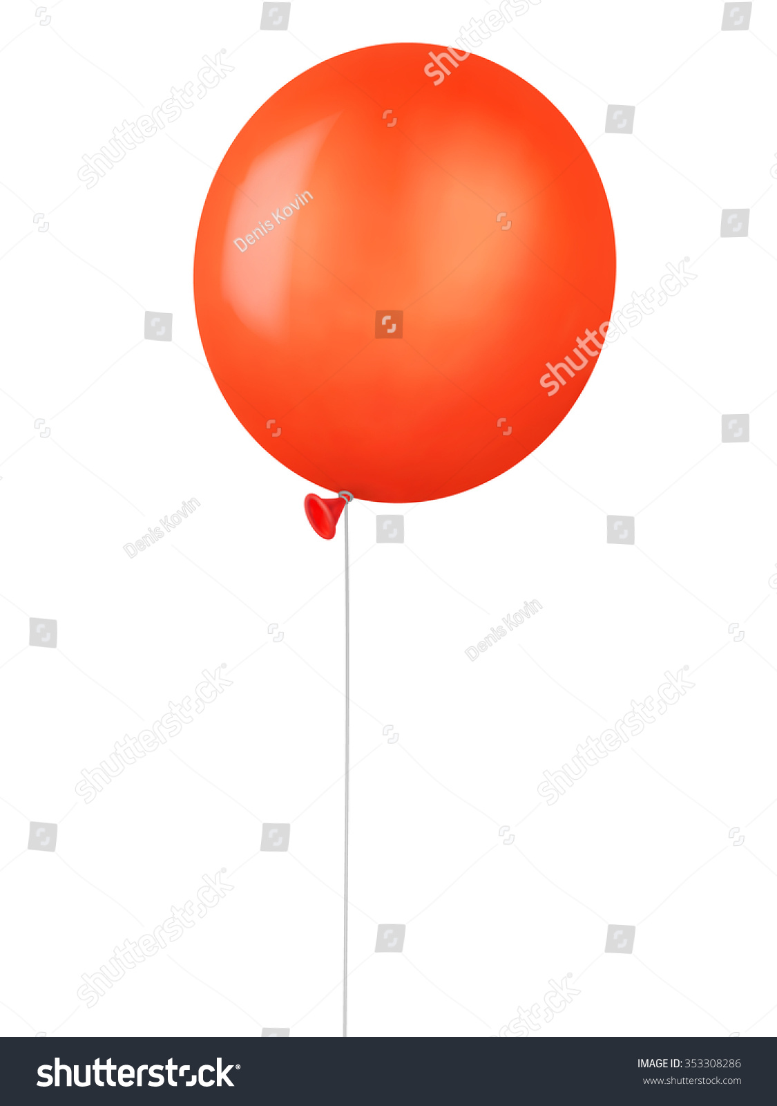 Realistic Red Balloon Illustration Vector Eps Stock Vector (Royalty ...