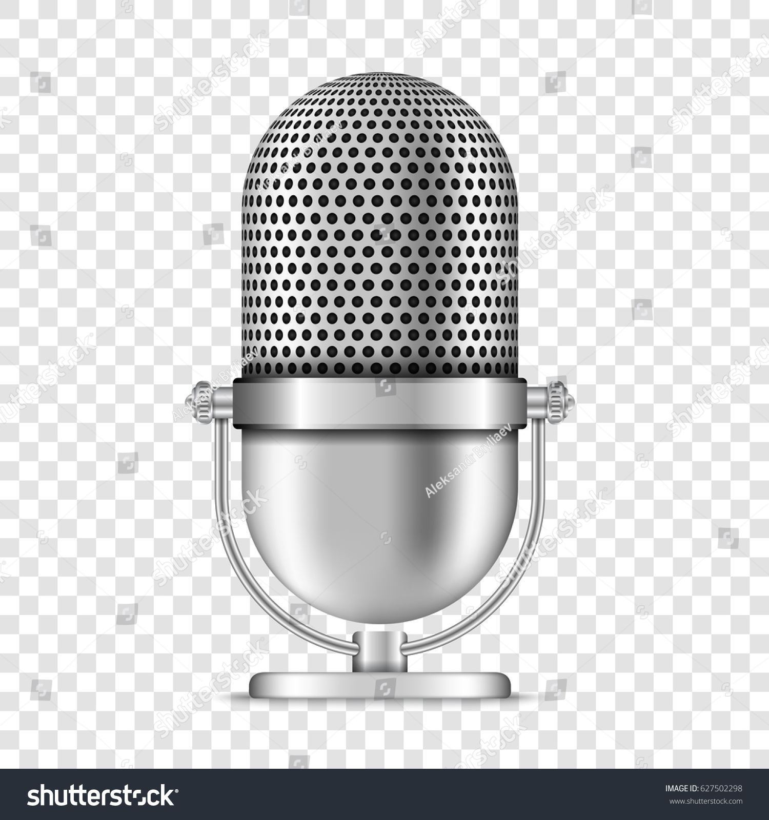Realistic Retro Microphone Vector Eps10 Illustration Stock Vector ...