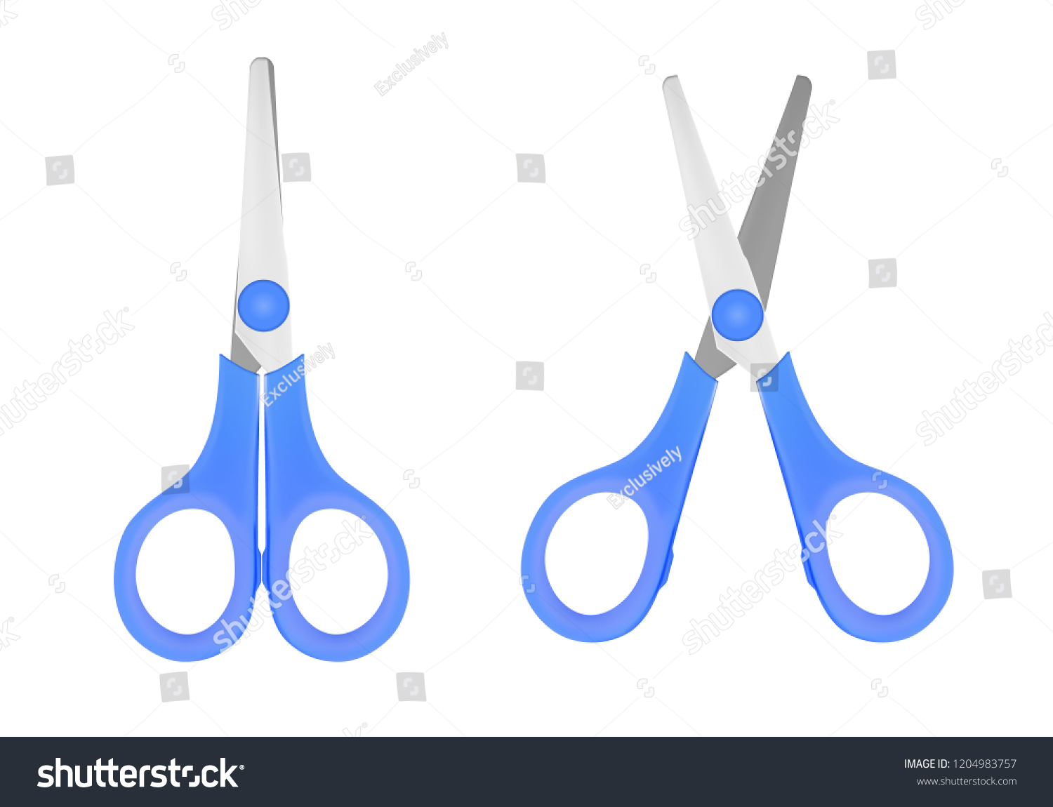 Realistic Scissors Isolated On White Vector Stock Vector (Royalty Free ...