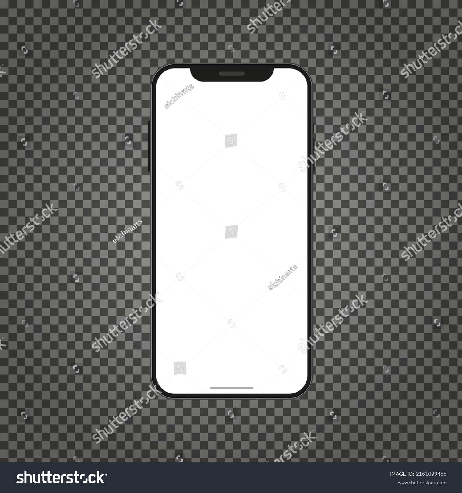 Realistic Smartphone Interface On Transparent Background Stock Vector ...