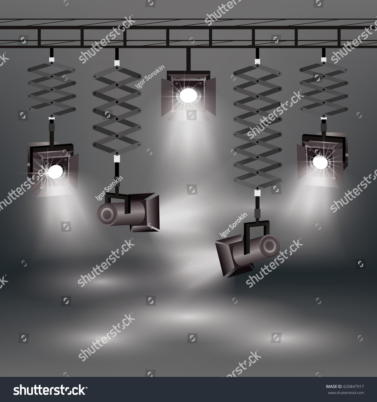 Realistic Spotlights Set Vector Illustration Stock Vector (Royalty Free ...