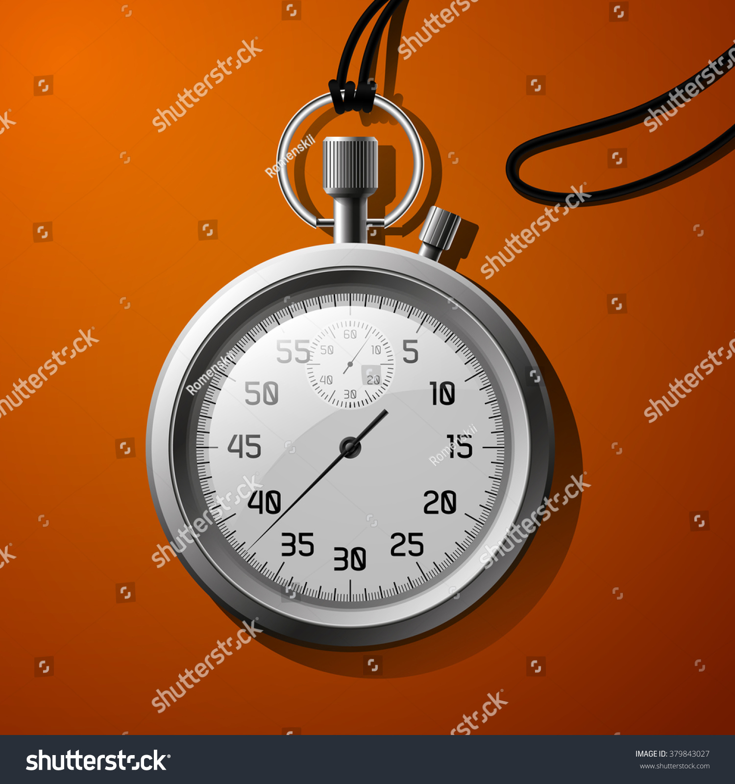 Realistic Stopwatch Vector Illustration Stock Vector (Royalty Free ...