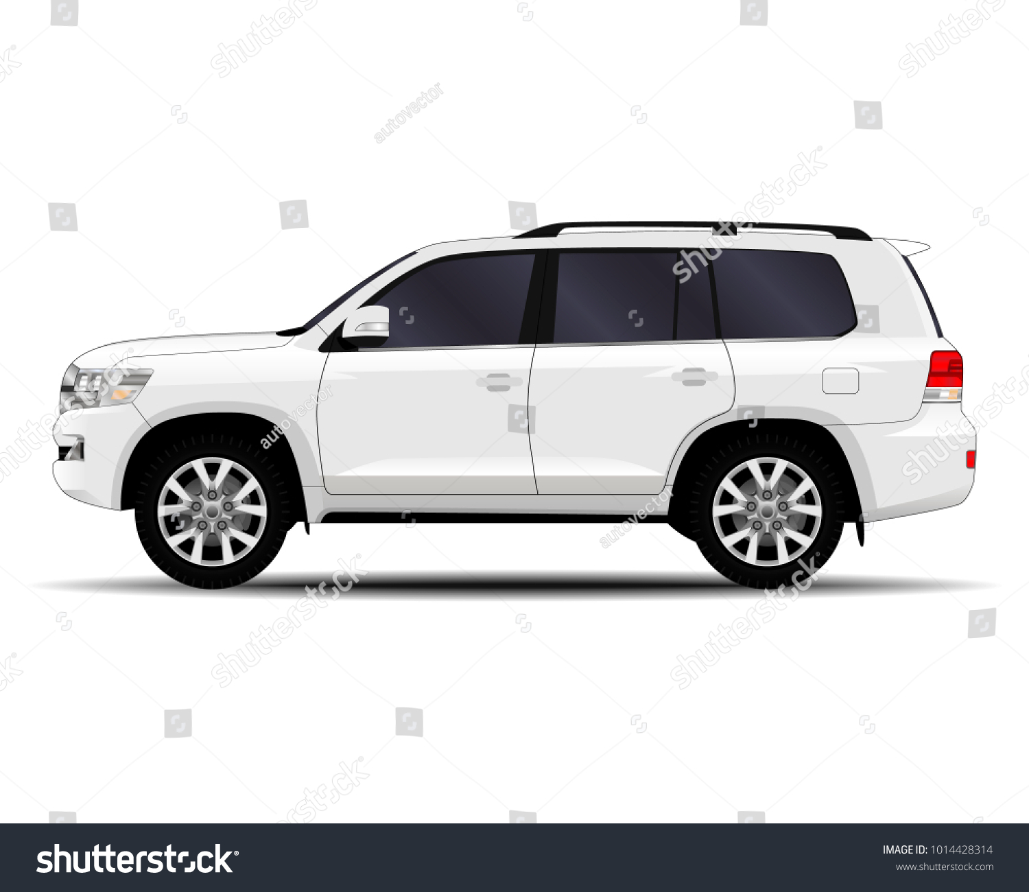 Vektor Stok Realistic Suv Car Side View (Tanpa Royalti) 1014428314 ...