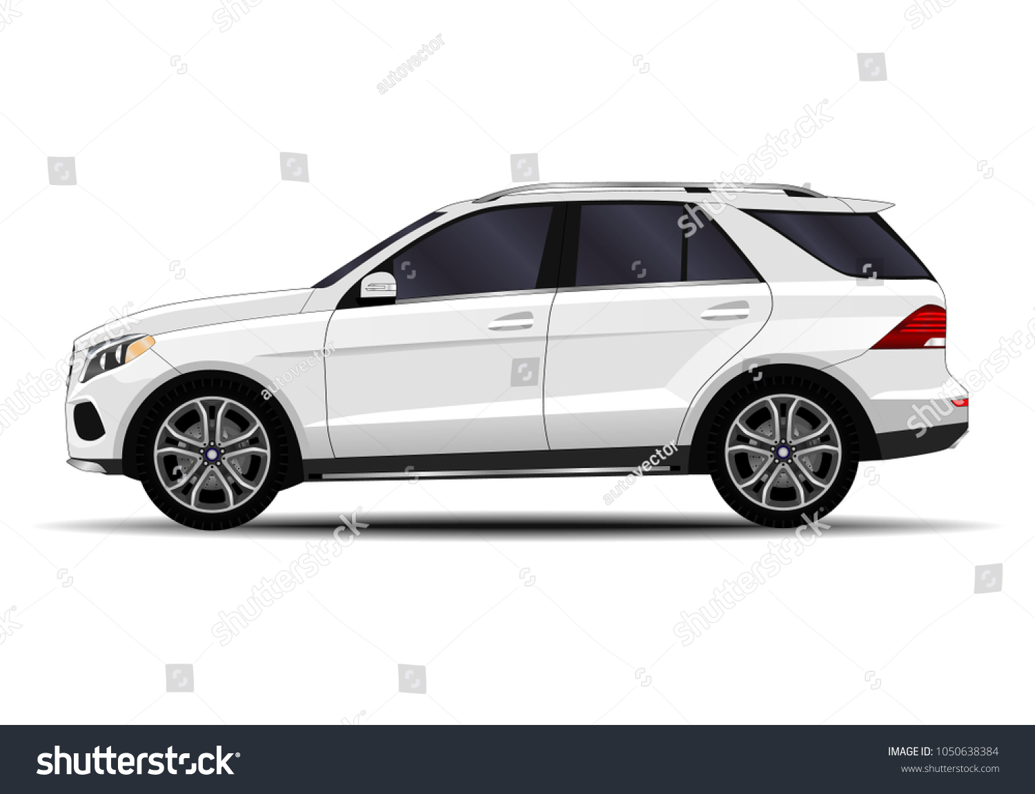 Realistic Suv Car Side View Stock Vector (Royalty Free) 1050638384