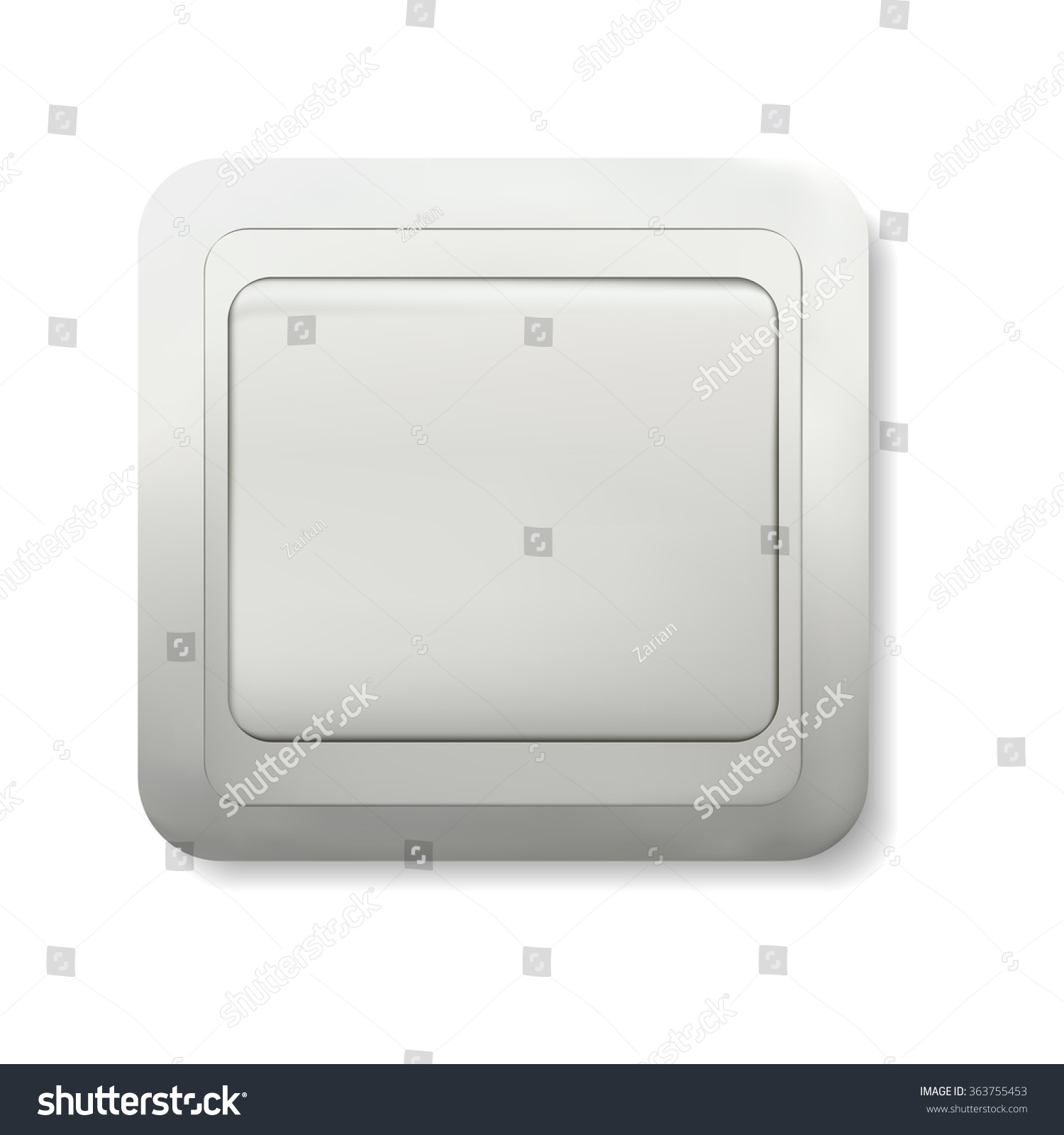 Realistic Switch On White Background Vector: vector de stock (libre de ...