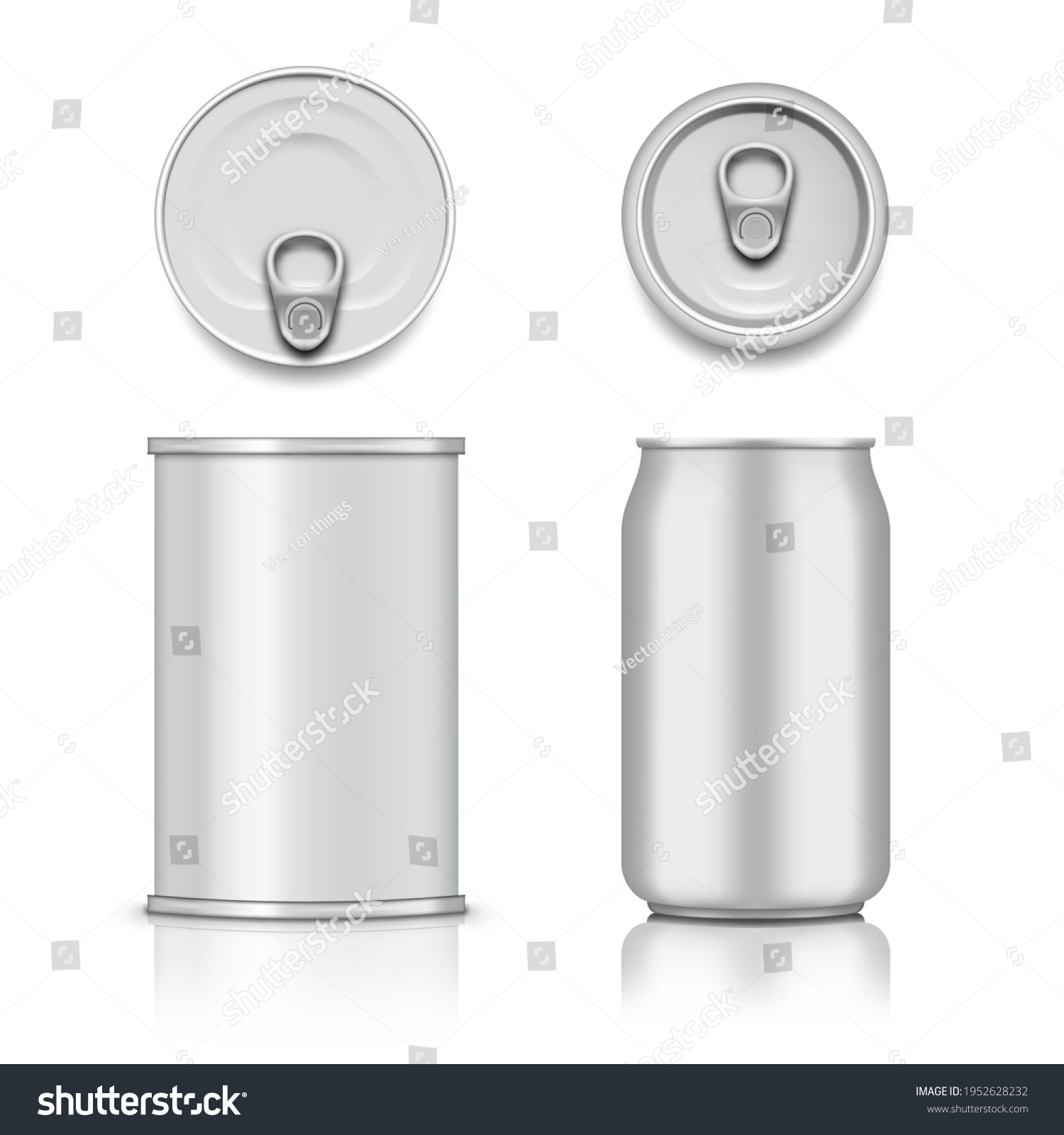 Realistic Tin Can Pull Ring Side Stock Vector (Royalty Free) 1952628232 ...