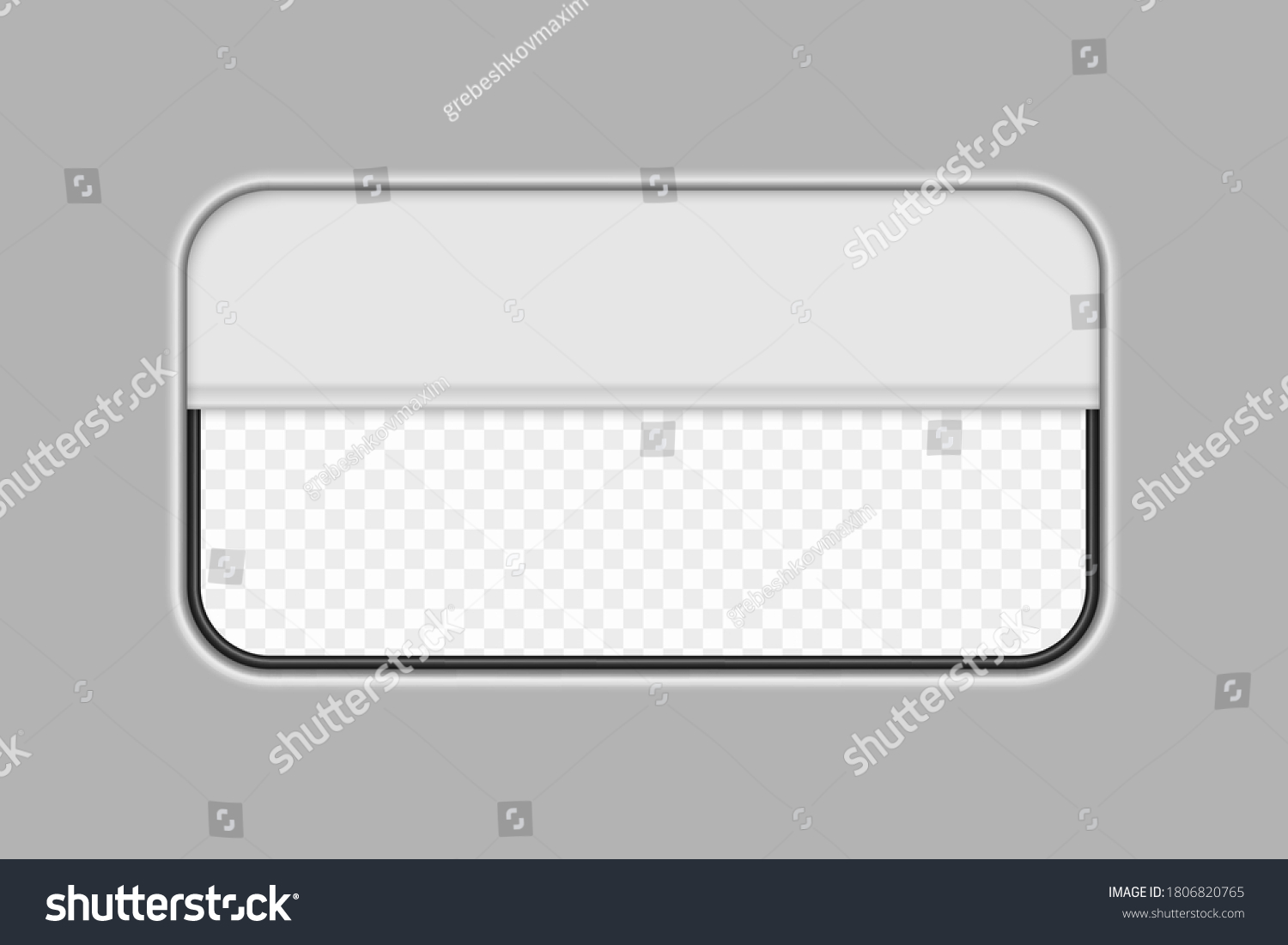 Realistic Train Transparent Window Isolated Vector Stock Vector ...