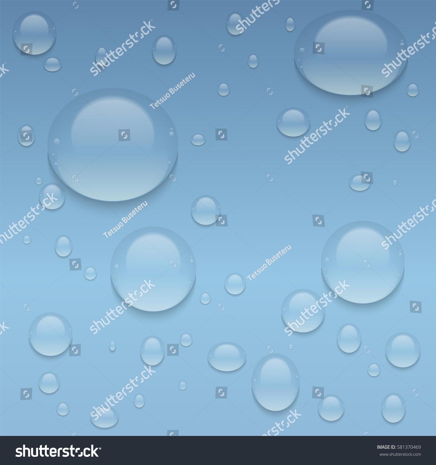 Realistic Transparent Water Drops Vector Background : image vectorielle ...