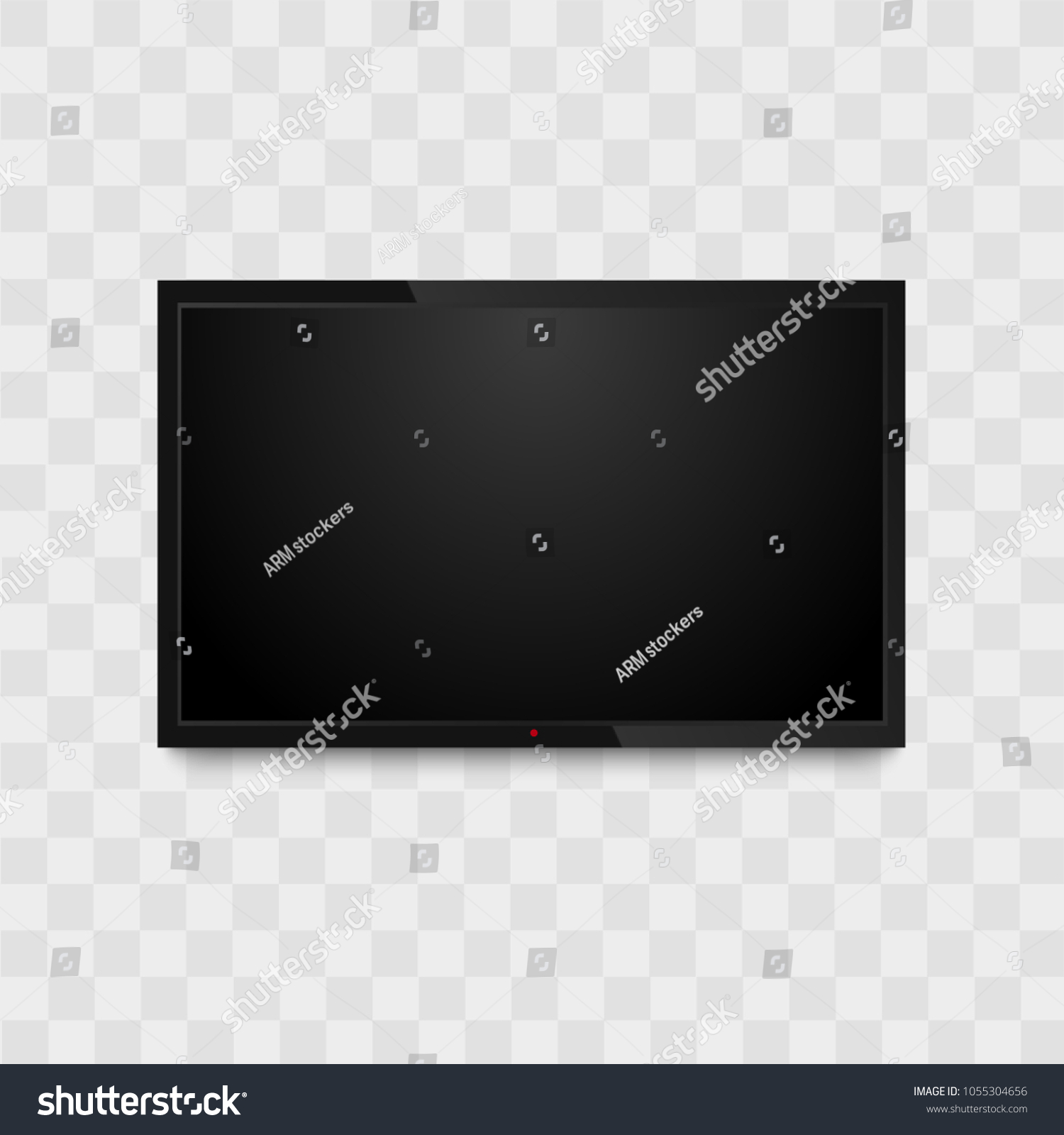 Realistic Tv On Transparent Background Vector 스톡 벡터(로열티 프리) 1055304656 ...