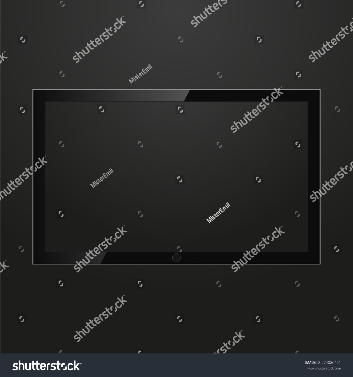 Realistic Tv Screen: Vector có sẵn (miễn phí bản quyền) 774026461 ...