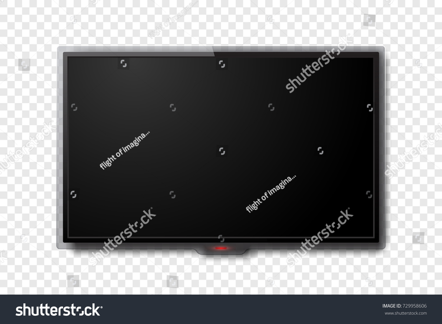 Realistic Tv Screen Transparent Elements Shadow: vector de stock (libre ...