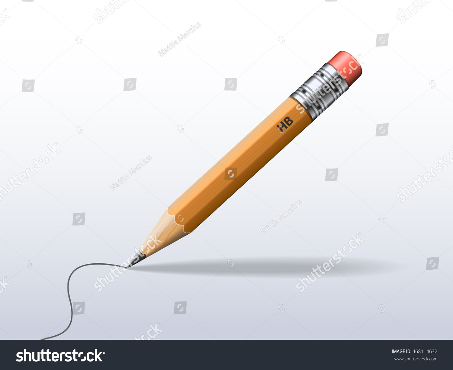 Realistic Vector Graphite Pencil File Eps10 Stock Vector (Royalty Free ...