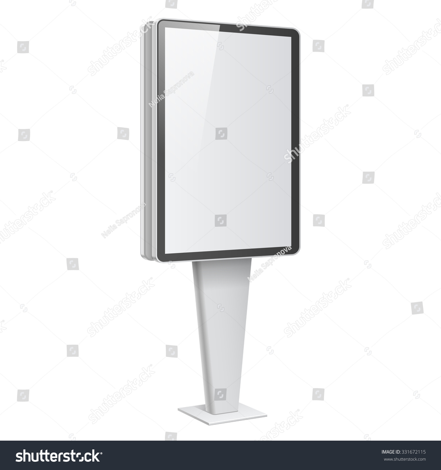 Realistic Vector Light Box Template On Stock Vector (Royalty Free ...