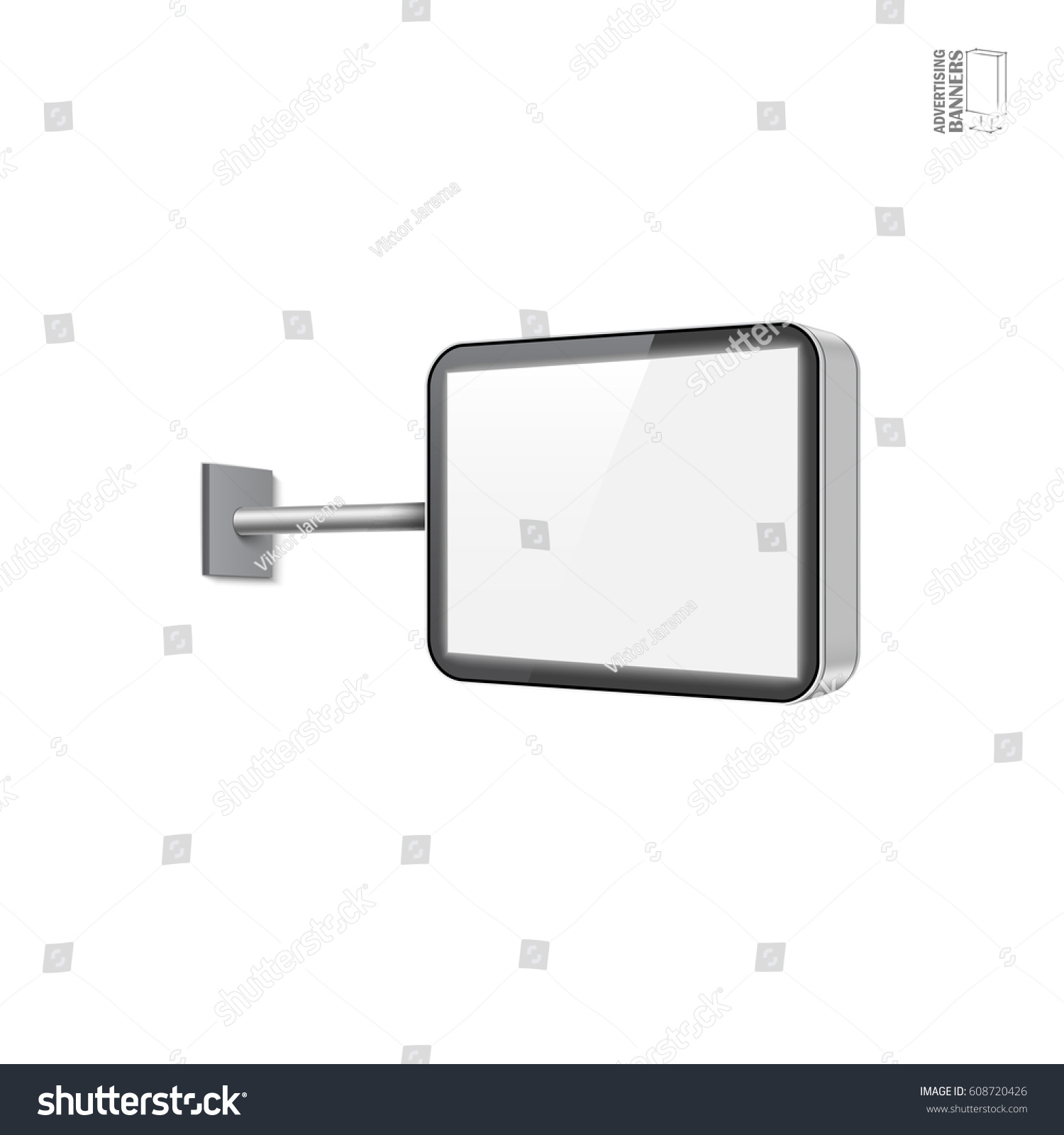 Realistic Vector Light Box Template On Stock Vector (Royalty Free ...