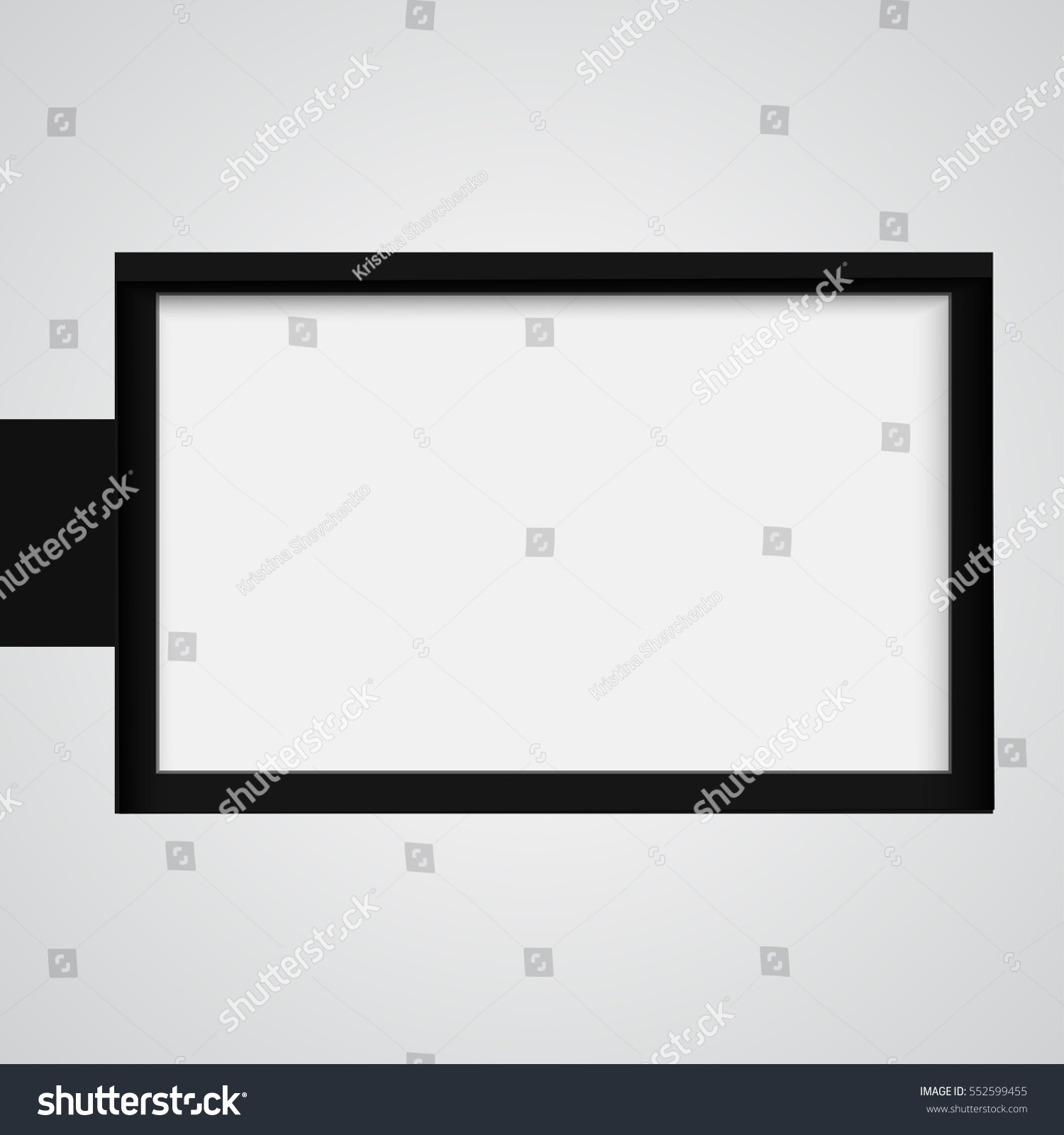 Realistic Vector Lightbox Signboard Stock Vector (Royalty Free) 552599455