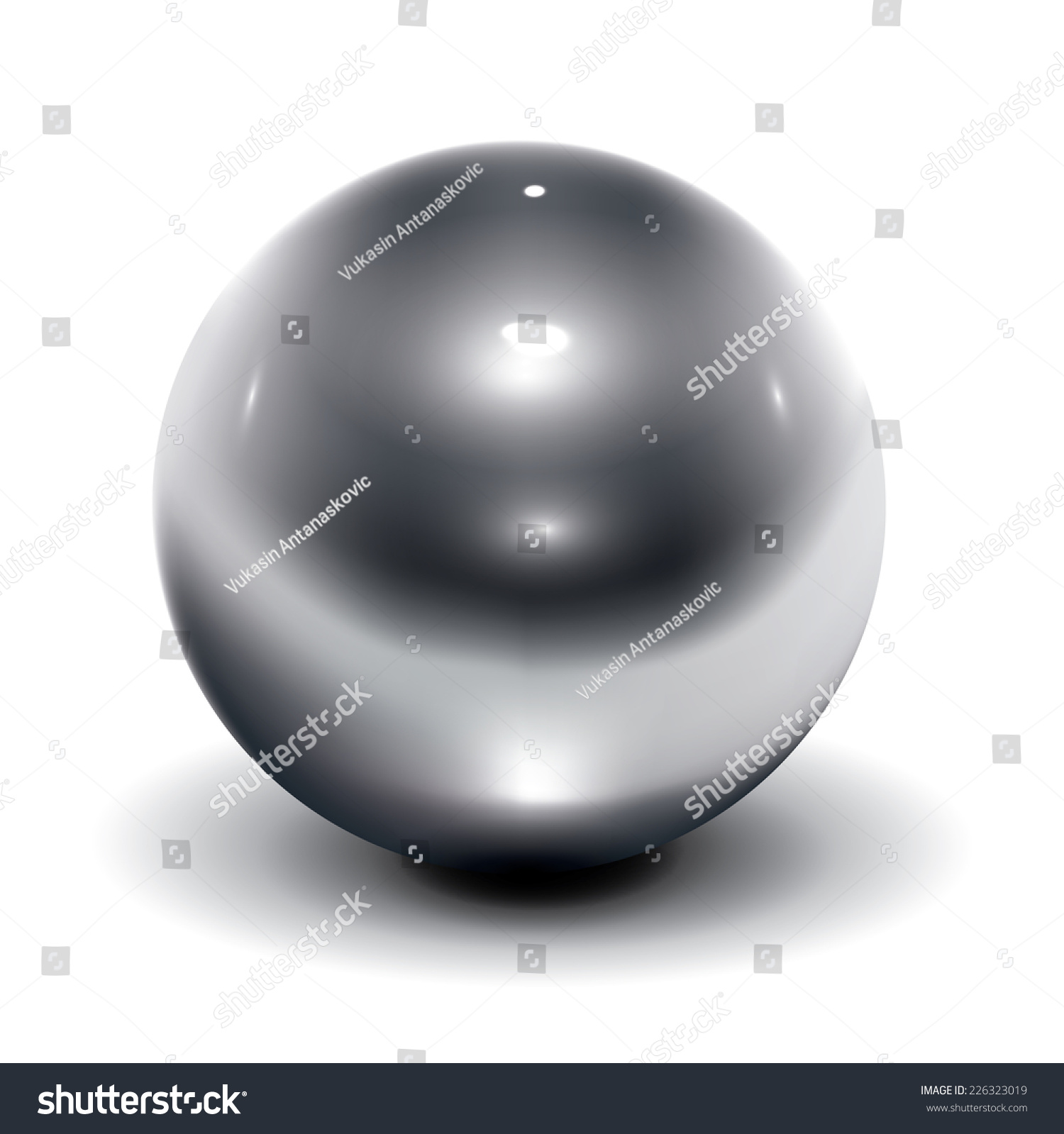 Realistic Vector Metal Ball Stock Vector 226323019 - Shutterstock