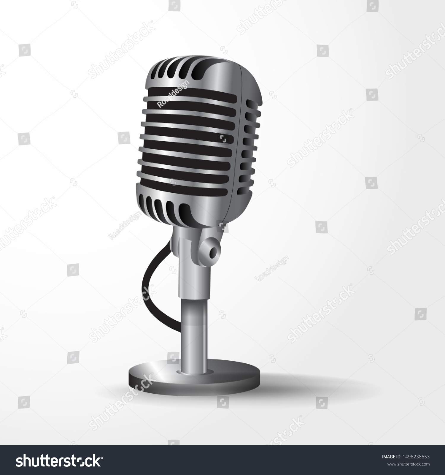 Realistic Vector Microphone Icon 1: vetor stock (livre de direitos ...
