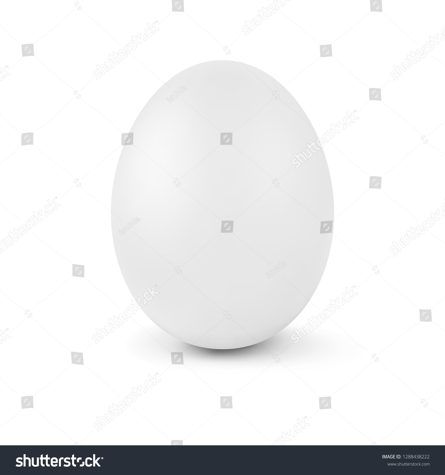 Realistic Vector White Egg Isolated On Stock Vector (Royalty Free ...