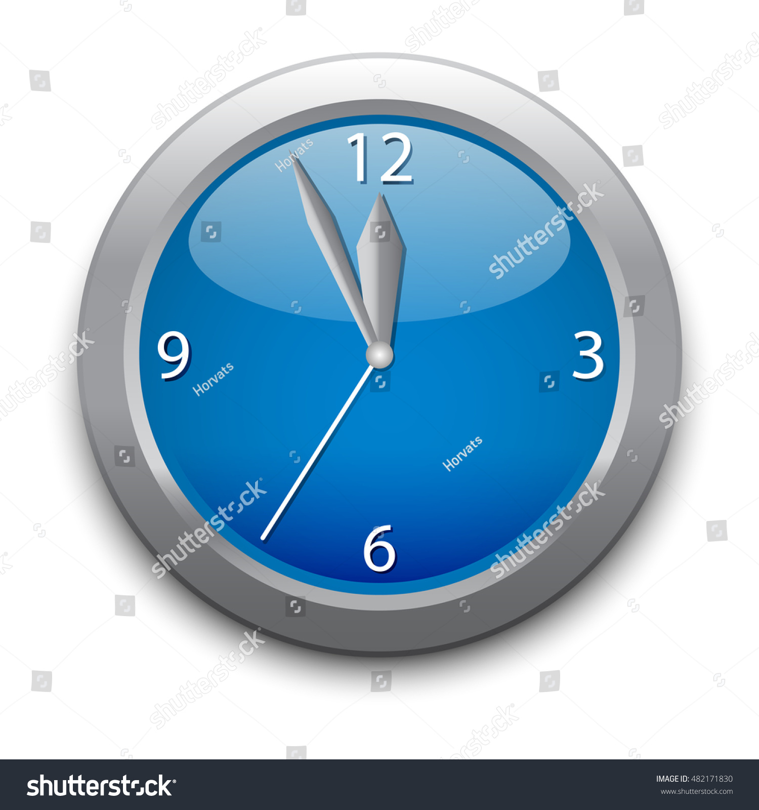 Realistic Wall Clockvector Illustration Stock Vector (Royalty Free ...