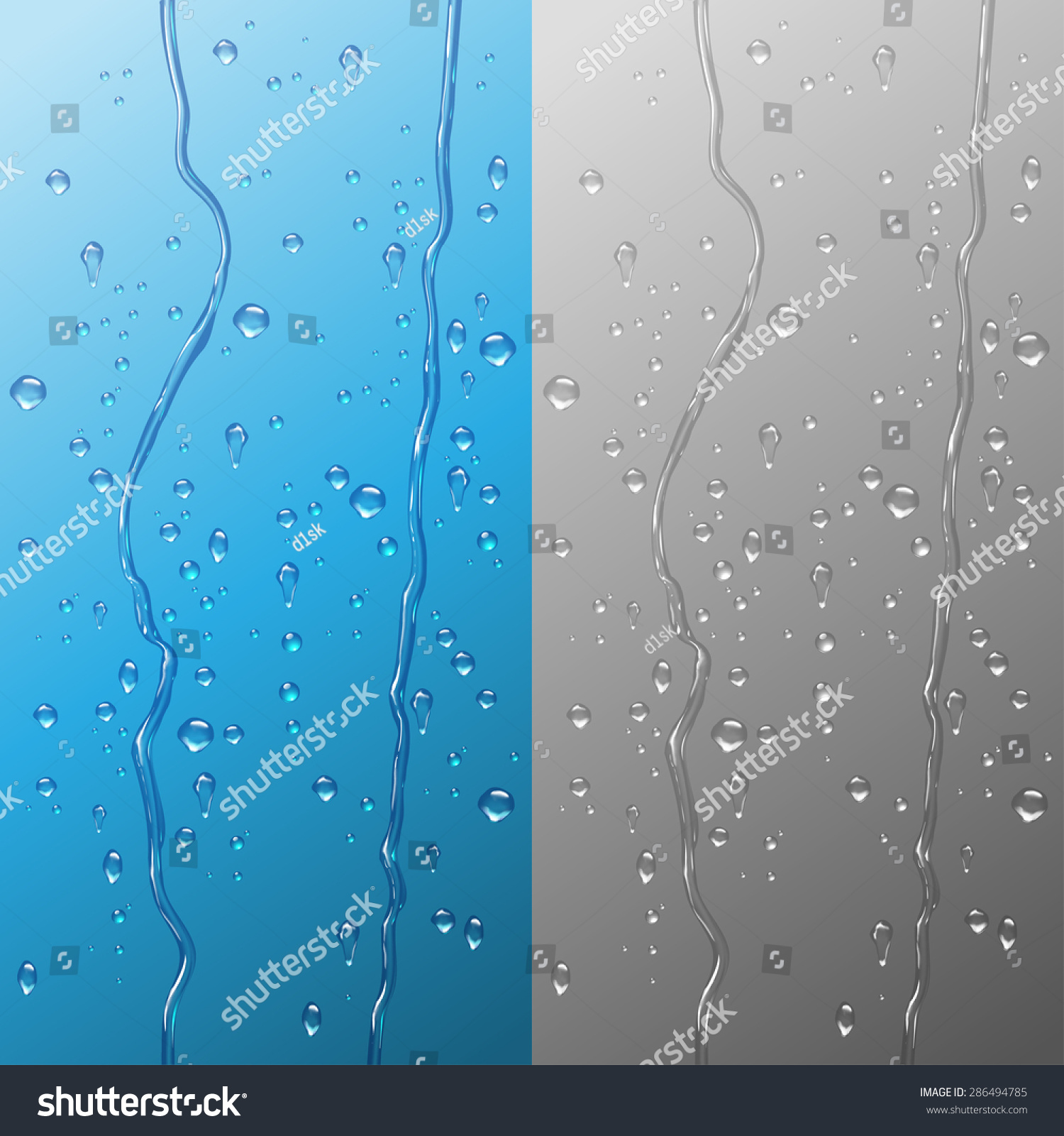 Realistic Water Drops: เวกเตอร์สต็อก (ปลอดค่าลิขสิทธิ์) 286494785 ...