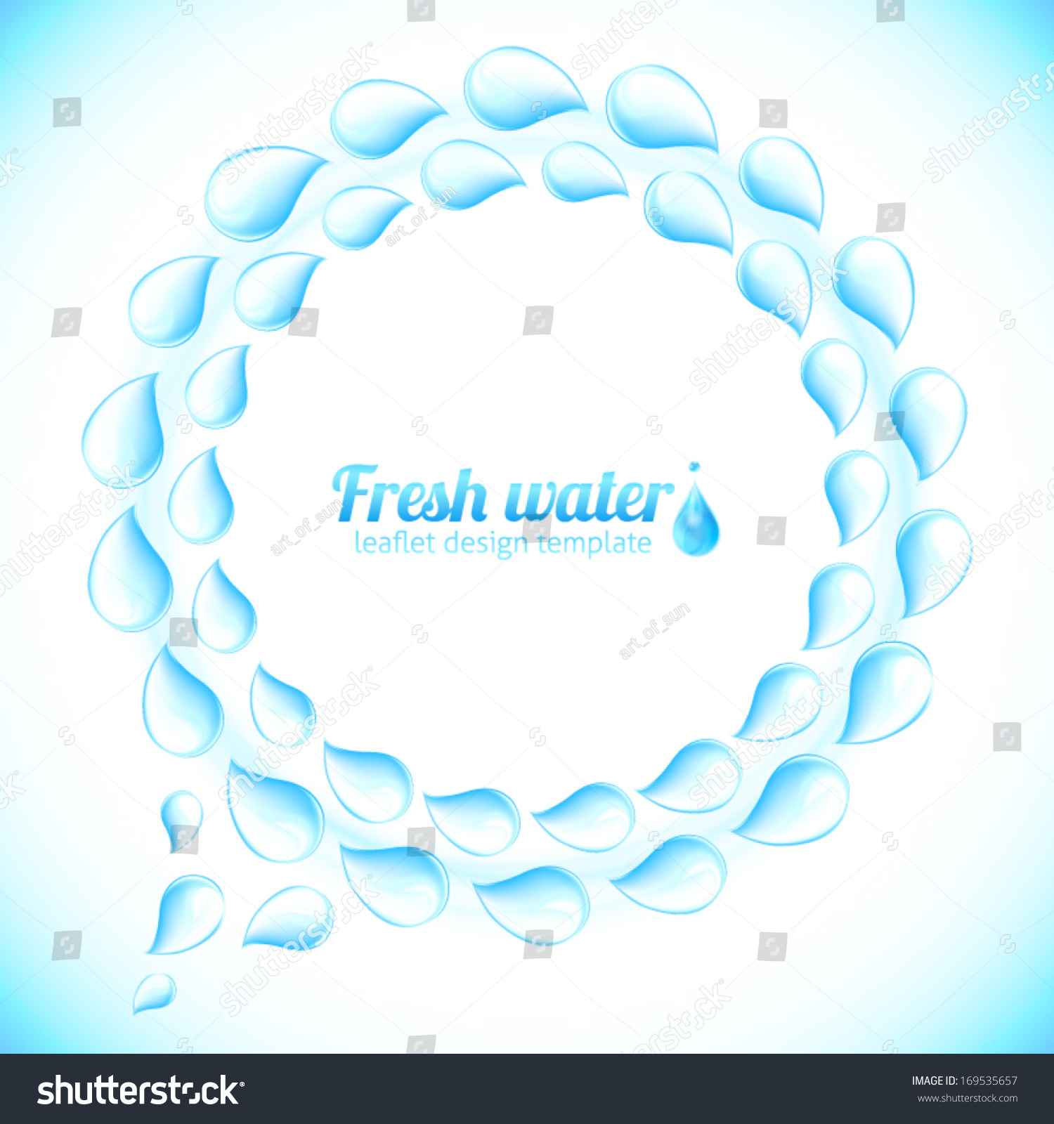 Realistic Water Drops Vector Speech Bubble Stock Vector (Royalty Free ...