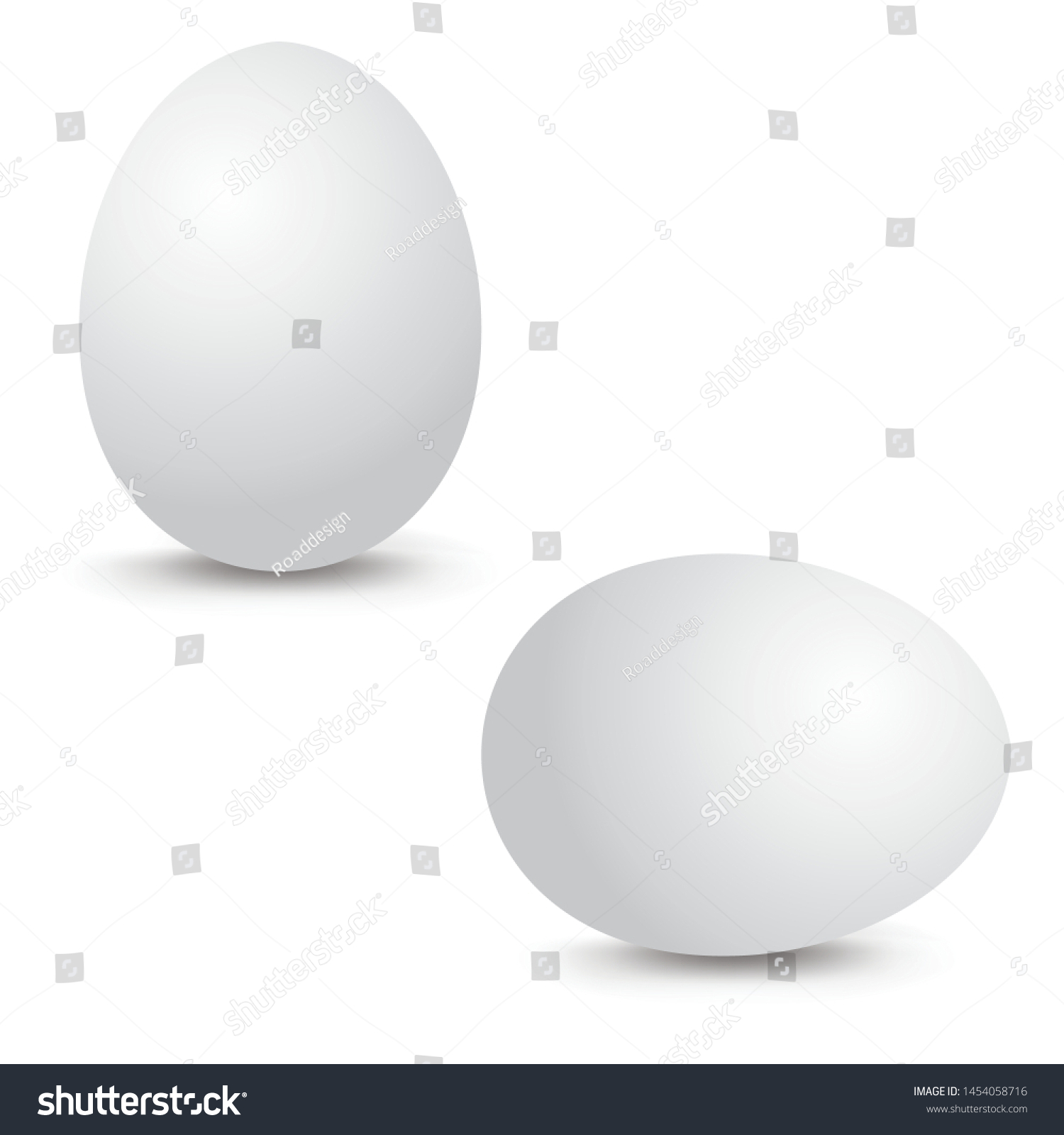 Realistic White Egg Vector Illustration Stock Vector (Royalty Free ...