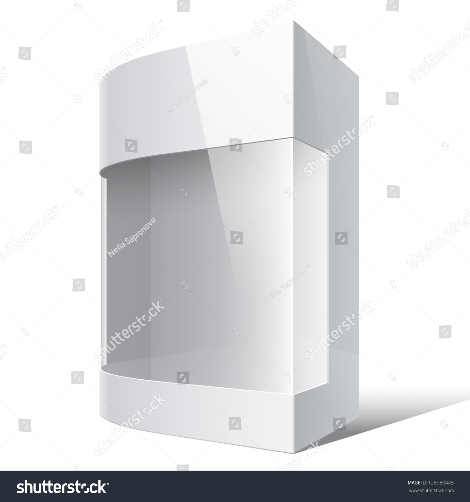 Realistic White Package Box Rounded Corner Stock Vector (Royalty Free ...