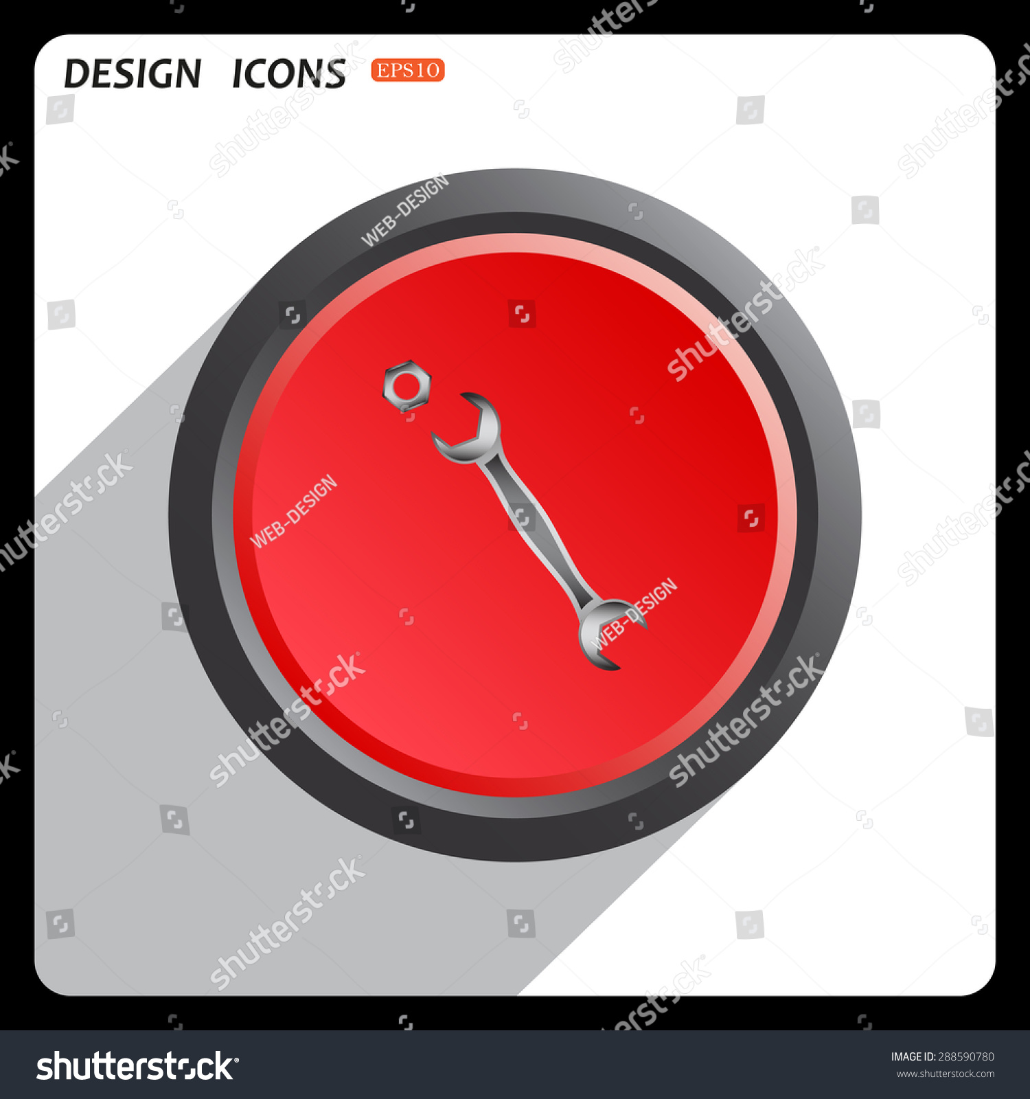Realistic Wrench Icon Vector Design Stock Vector (Royalty Free ...