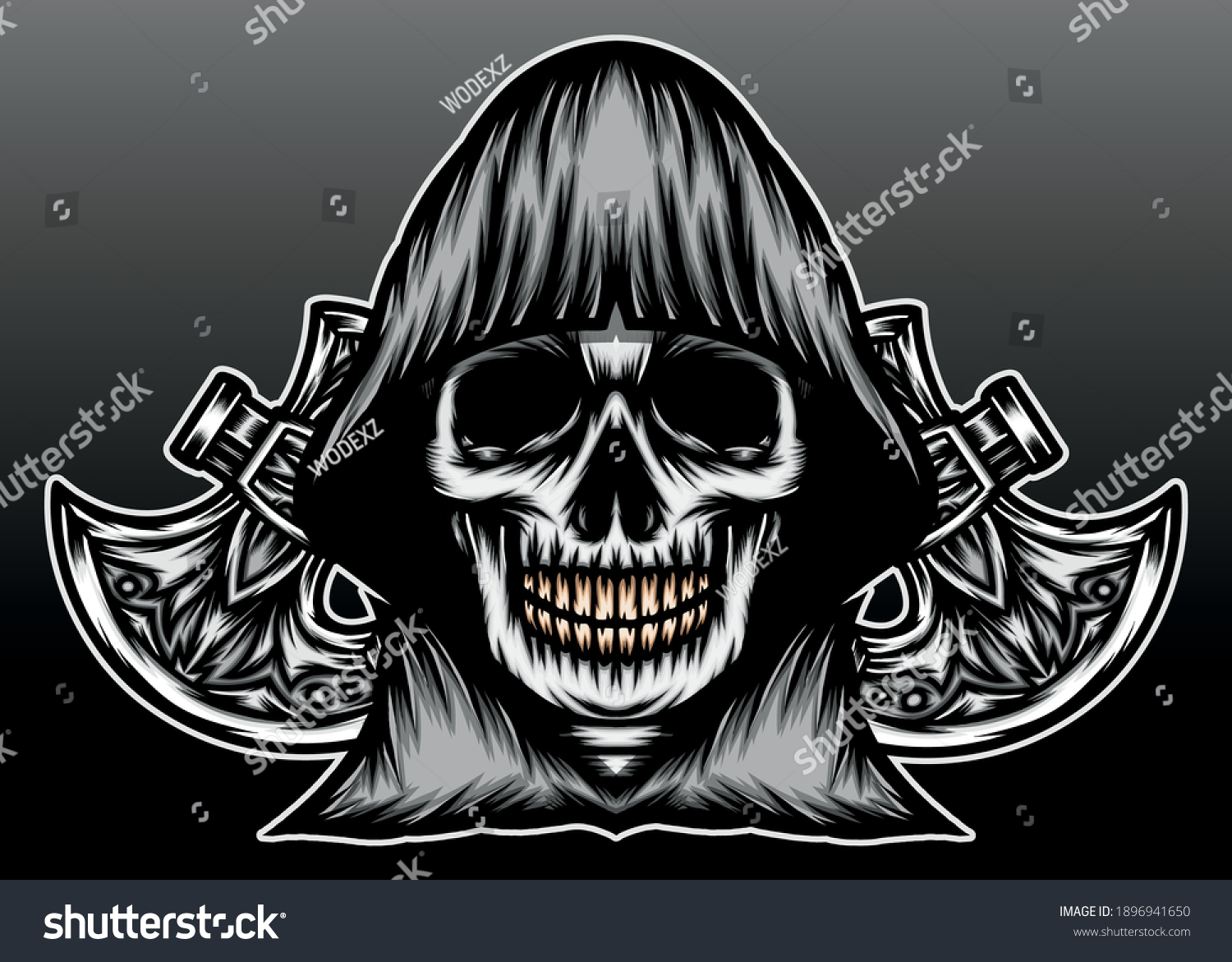 Reaper Axe Premium Vector Stock Vector (Royalty Free) 1896941650