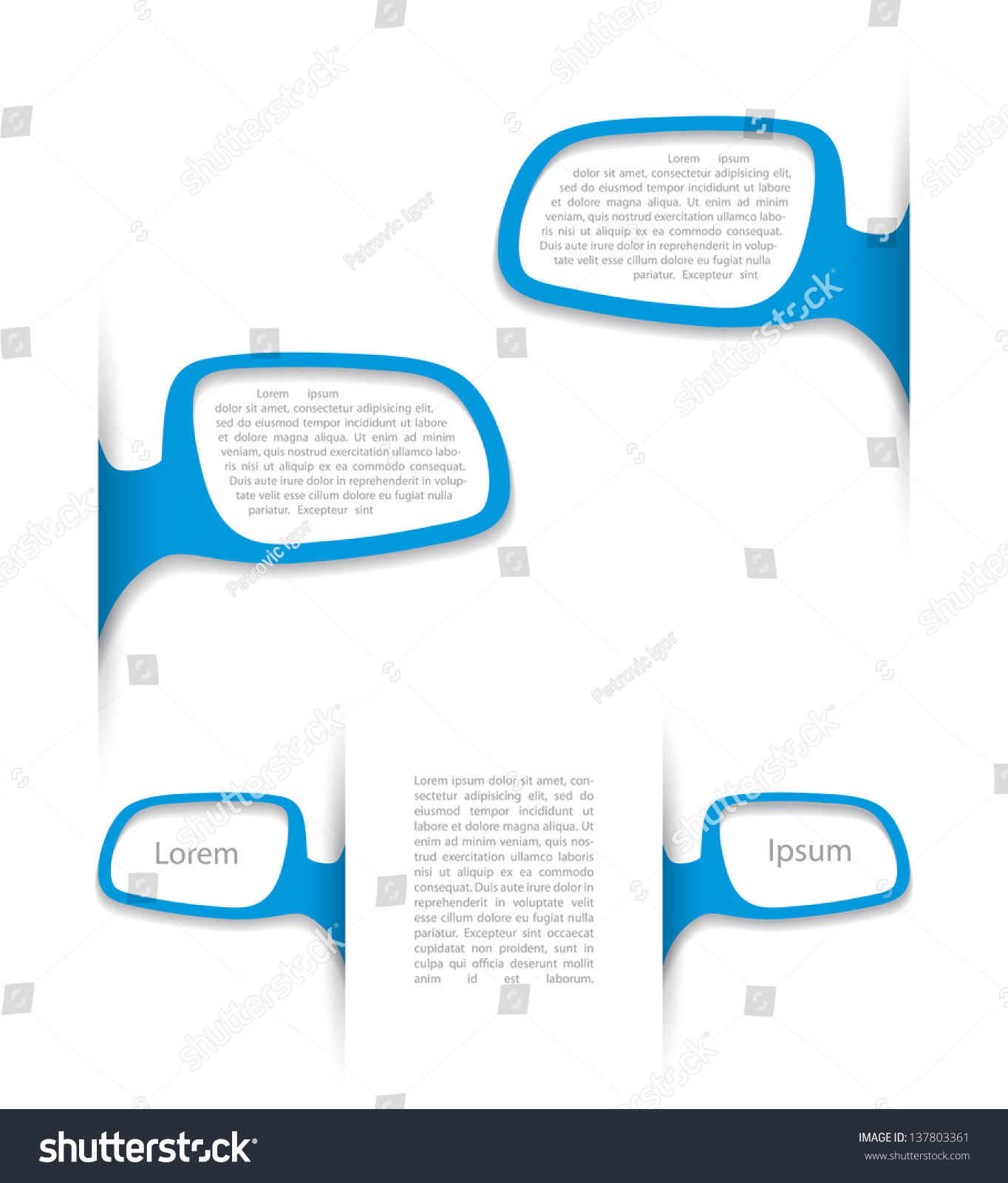 Rearview Mirror Text Boxes Vector Illustration Stock Vector (Royalty ...