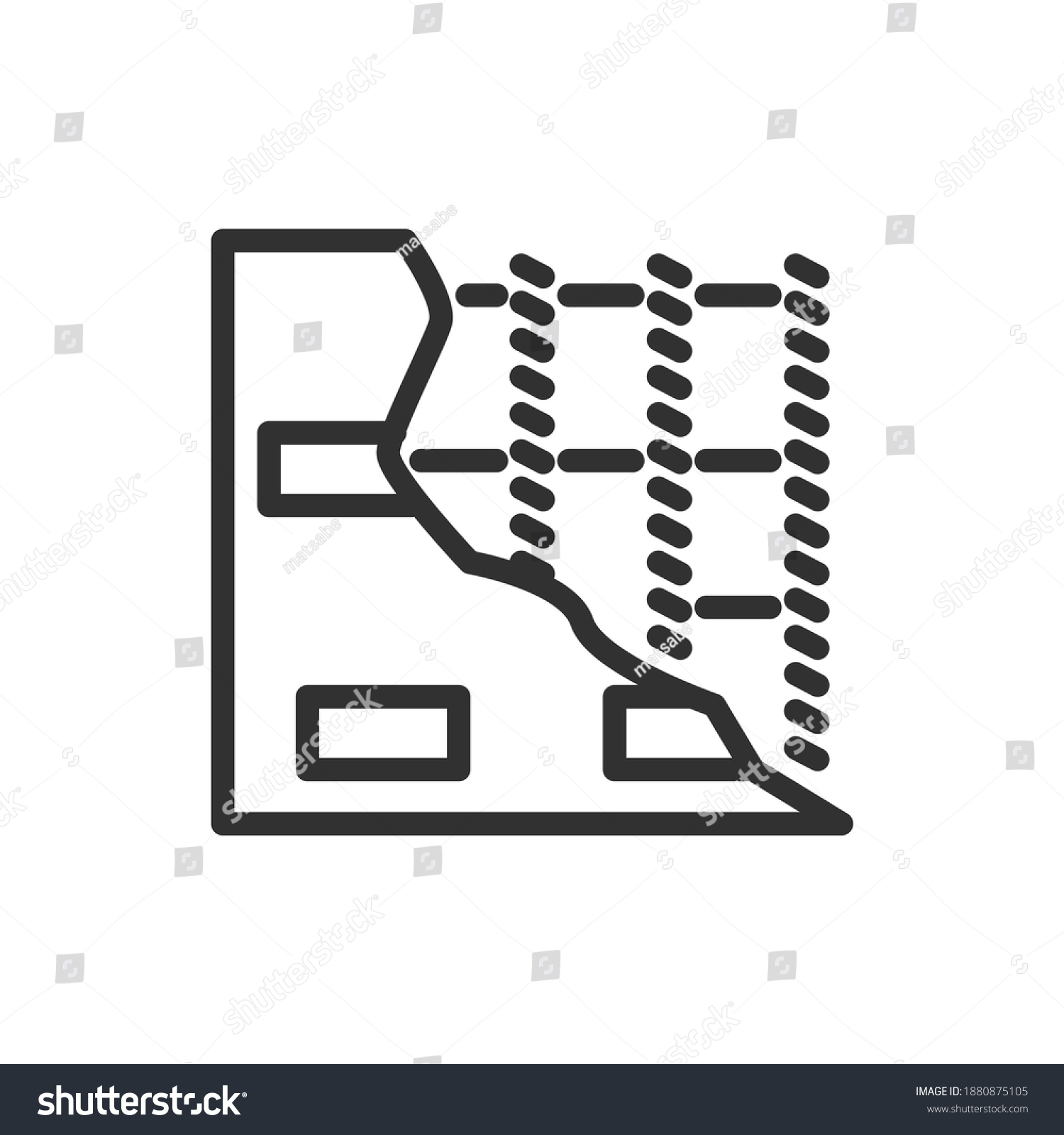 Rebar Wall Linear Icon Editable Stroke Stock Vector (Royalty Free ...