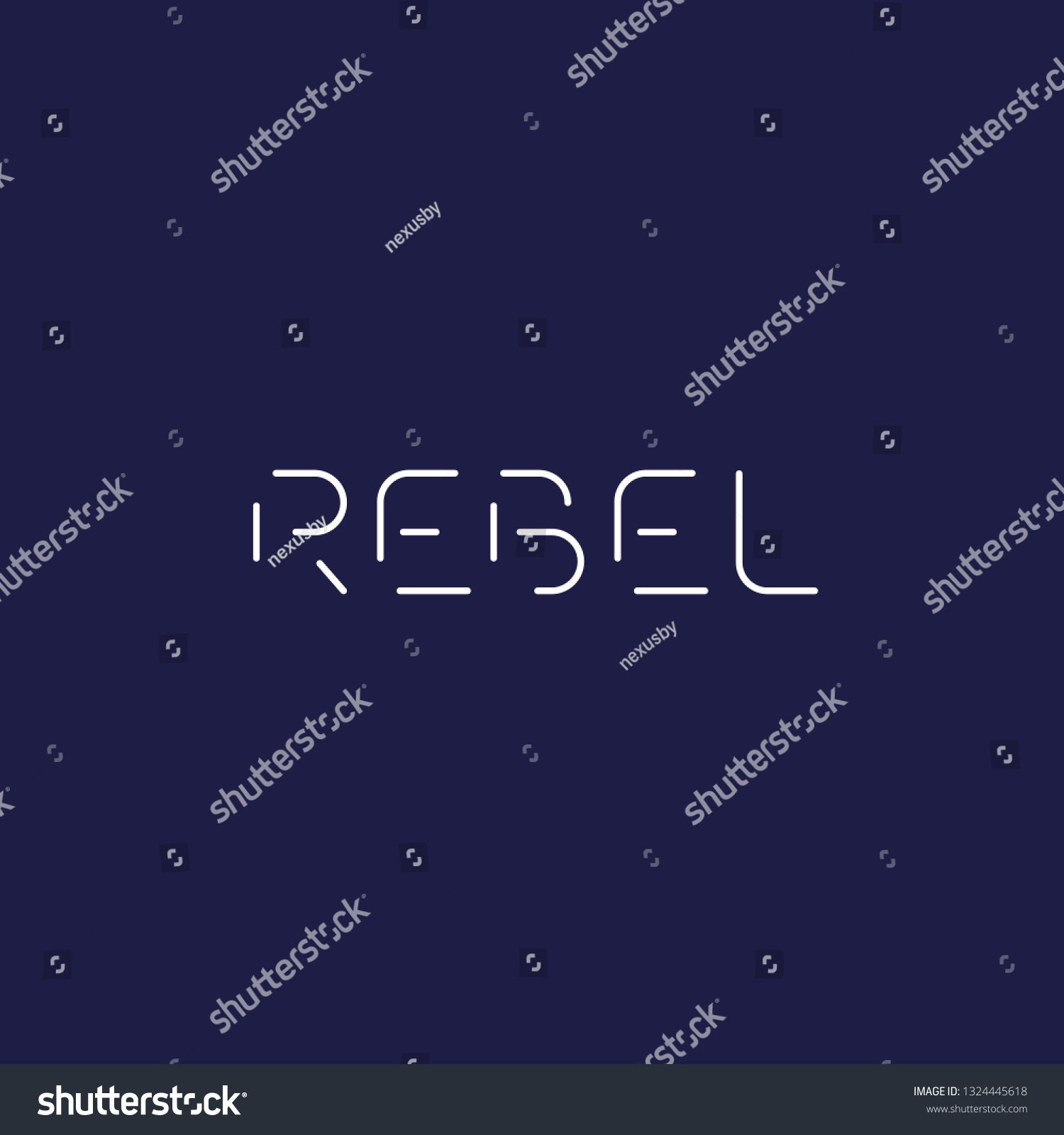 Rebel Vector Logo: vector de stock (libre de regalías) 1324445618