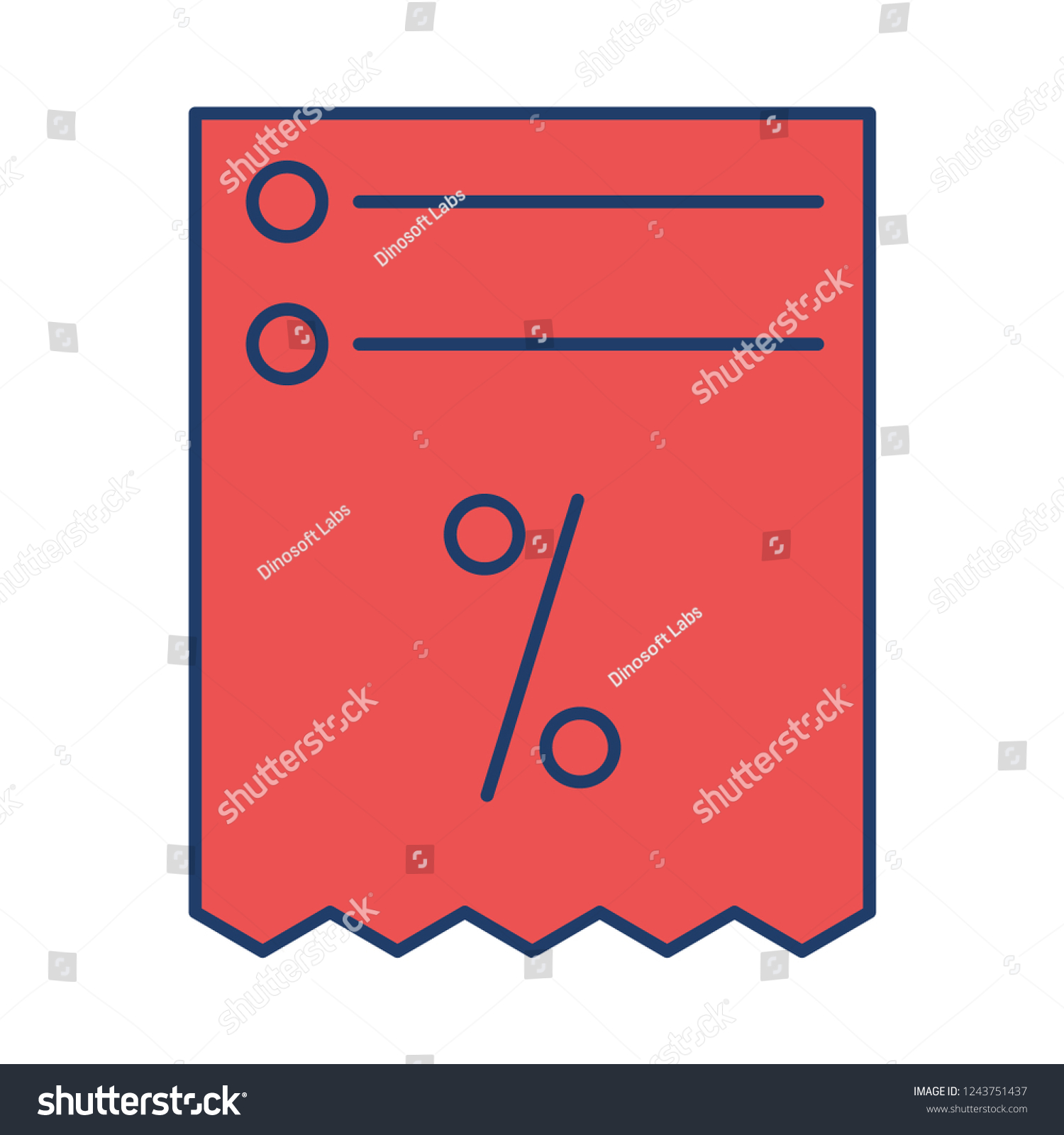 Receipt Discount Billing Stock Vector (Royalty Free) 1243751437 ...