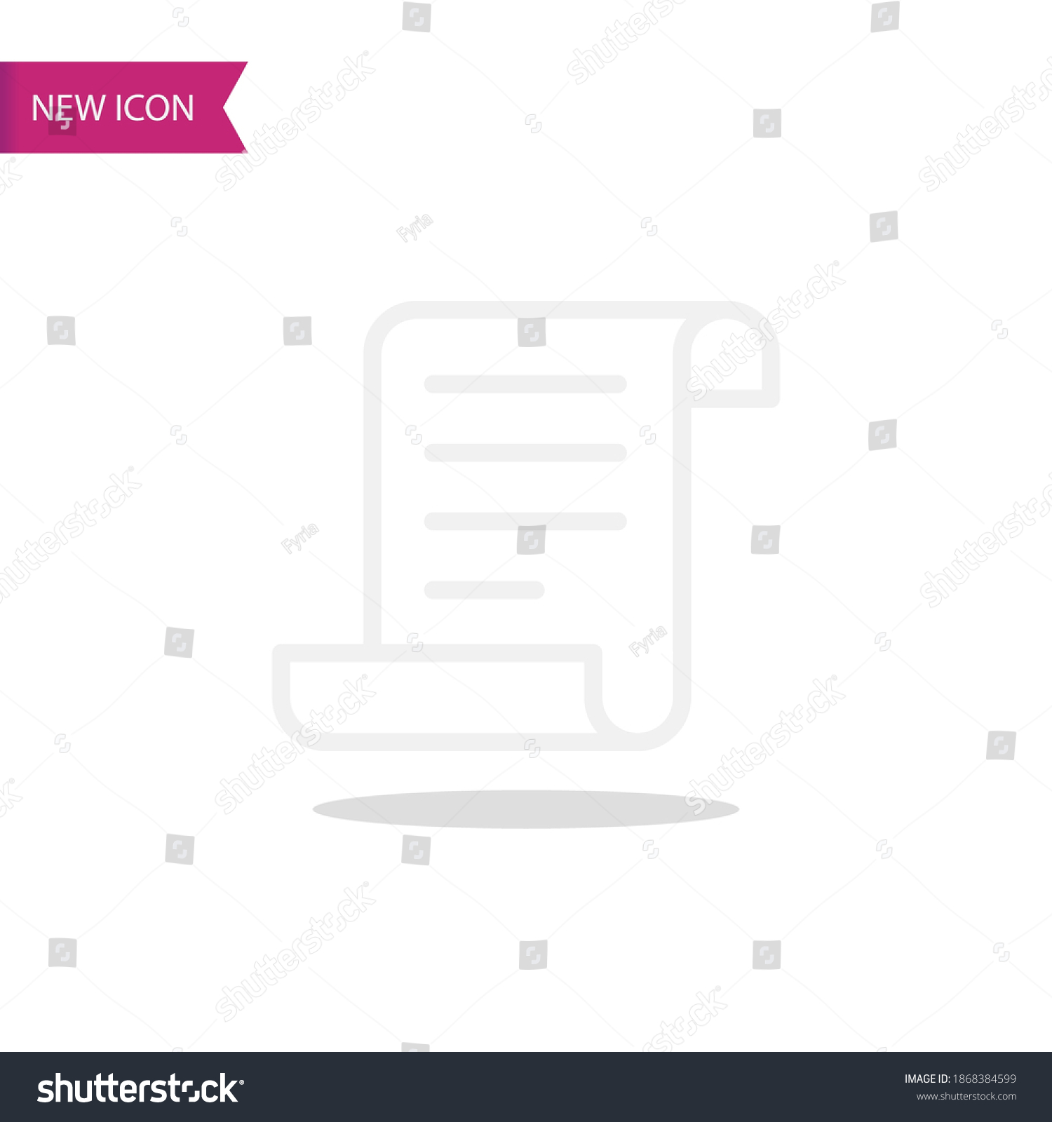 Receipt Icon Outline Vector Illustration Stock Vector (Royalty Free ...