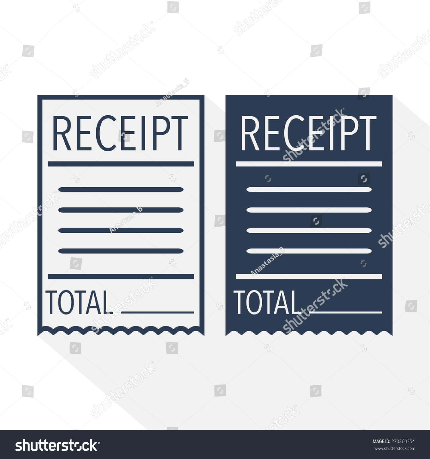 Receipt Icon. Vector Illustration - 270260354 : Shutterstock