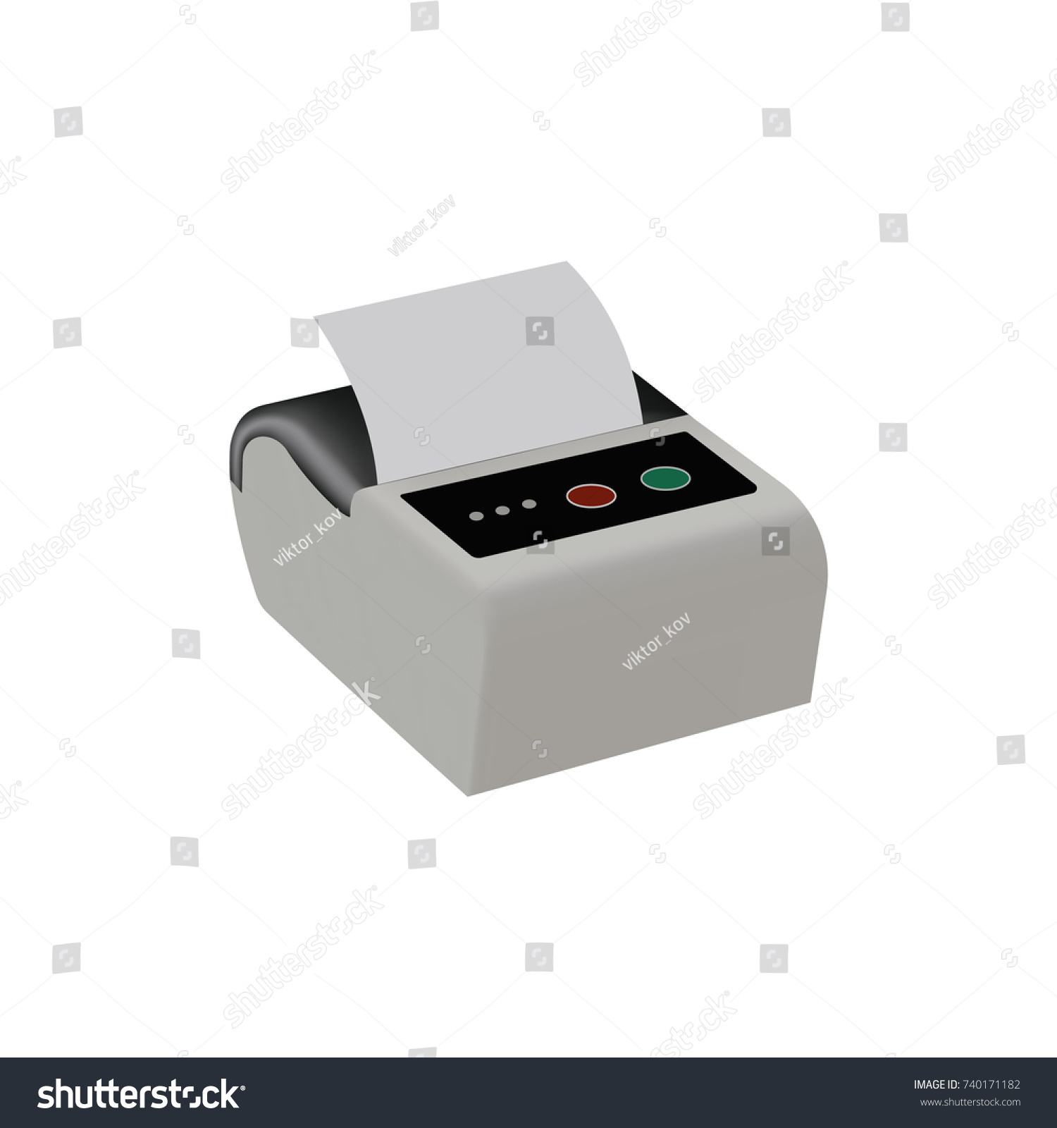 Receipt Printer Stock Vector (Royalty Free) 740171182 | Shutterstock