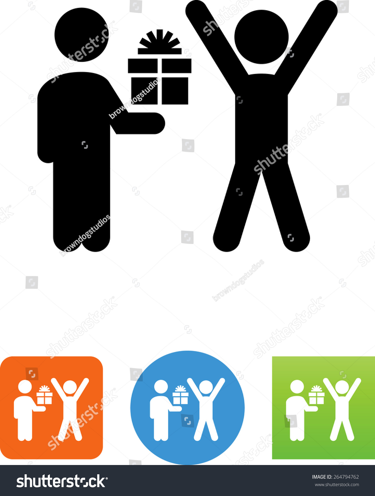 Receive Gift Icon Stock Vector (Royalty Free) 264794762 | Shutterstock