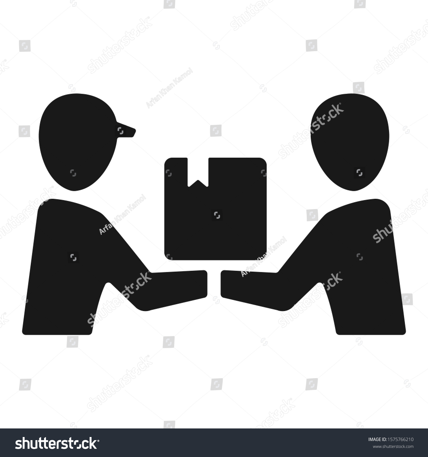 Receive Delivery Package Icon Vector Graphics Stock Vector (Royalty ...