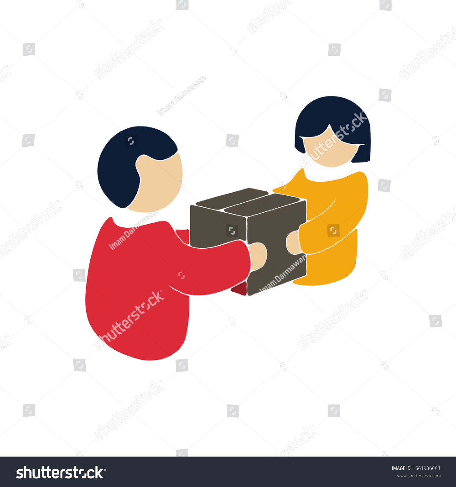 Receive Ordered Items Outline E Commerce Stock Vector (Royalty Free ...