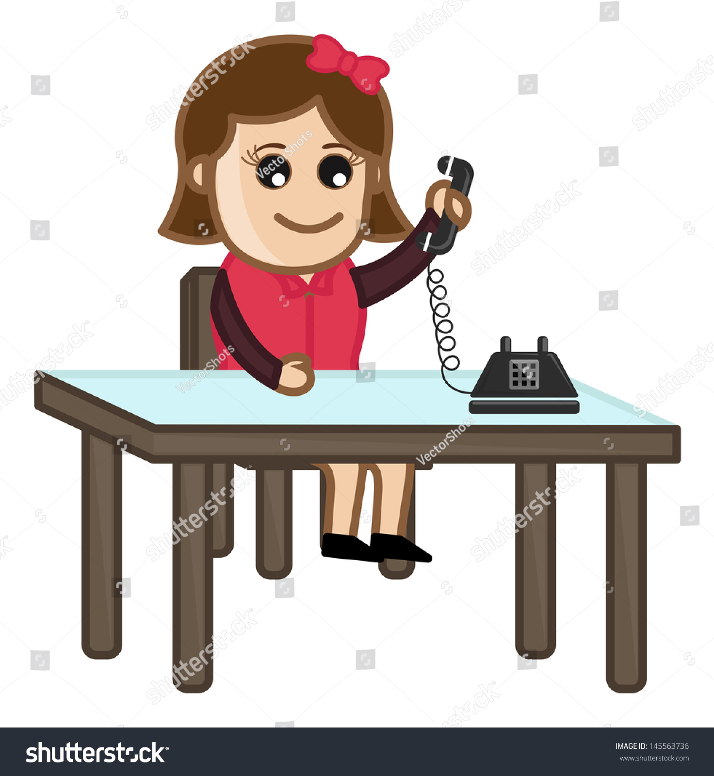 Receiving Phone Call Vector Illustration Stock Vector (Royalty Free ...
