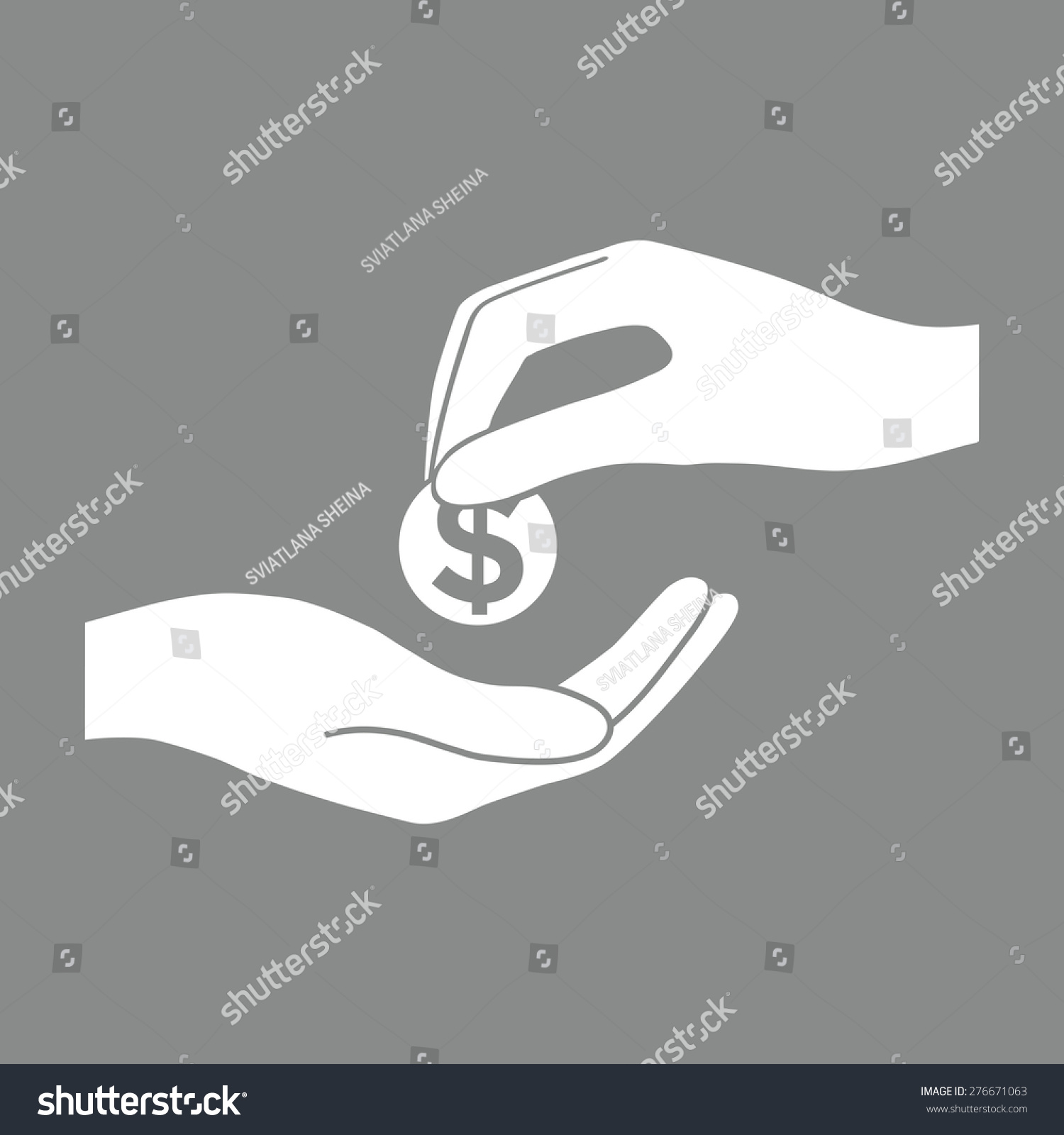 Receiving Money Icon Stock Vector (Royalty Free) 276671063