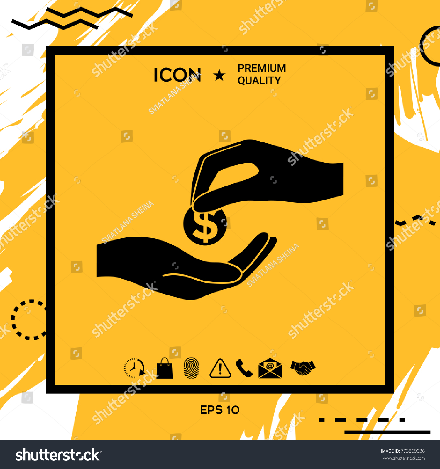 Receiving Money Icon Stock Vector (Royalty Free) 773869036 | Shutterstock