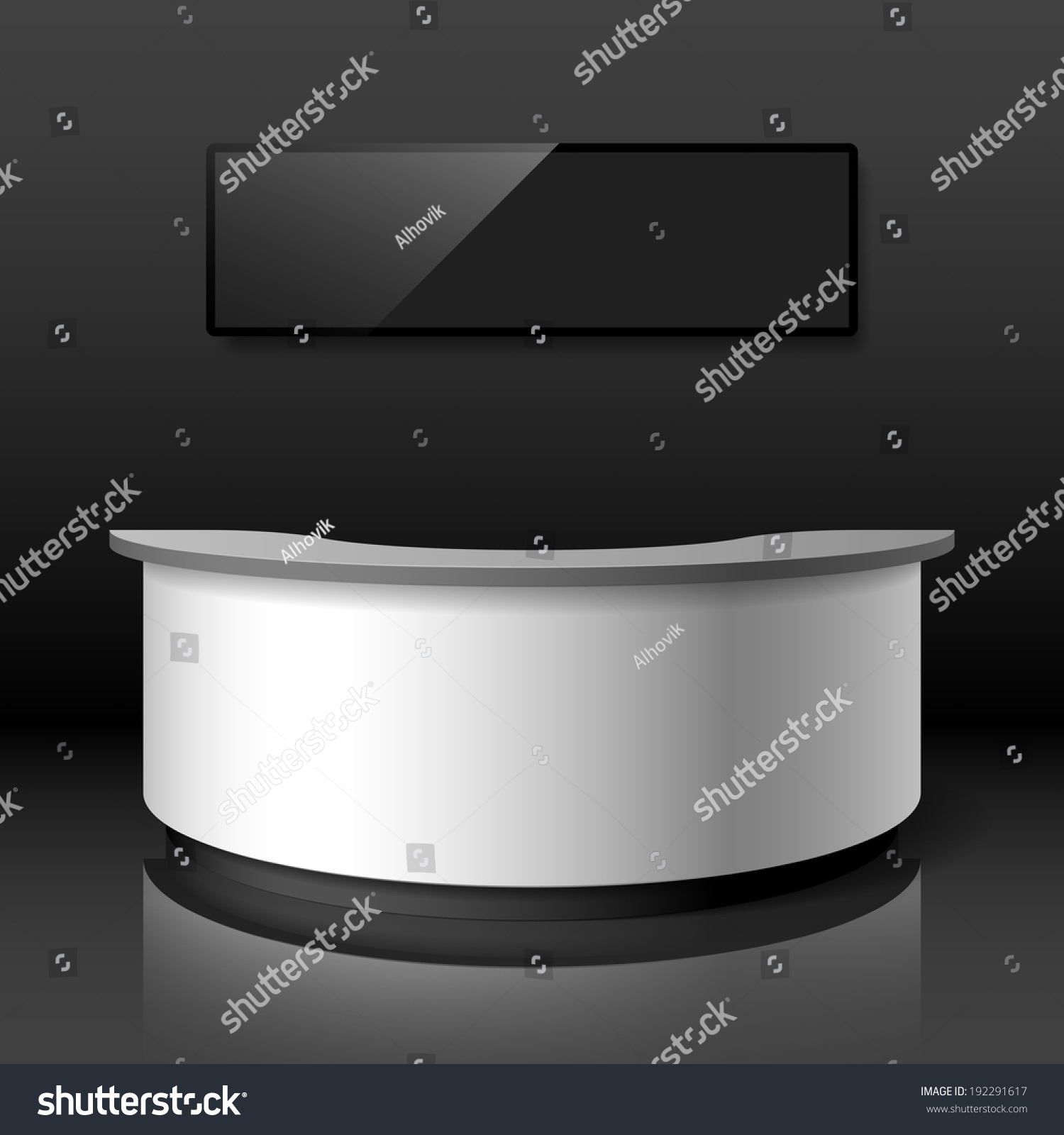 Reception Exhibition Counter Vector Stock Vector (Royalty Free) 192291617