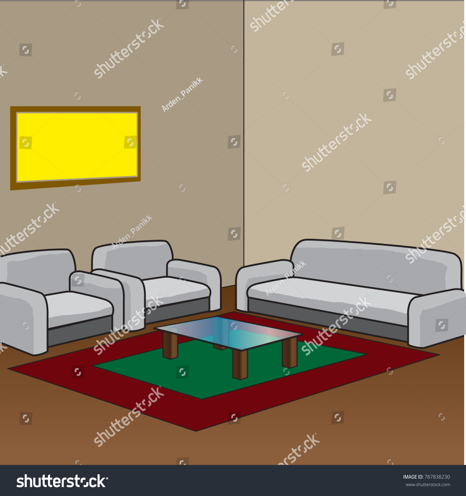 Reception Room Cartoon Vector Drawn Stock Vector (Royalty Free) 787838230
