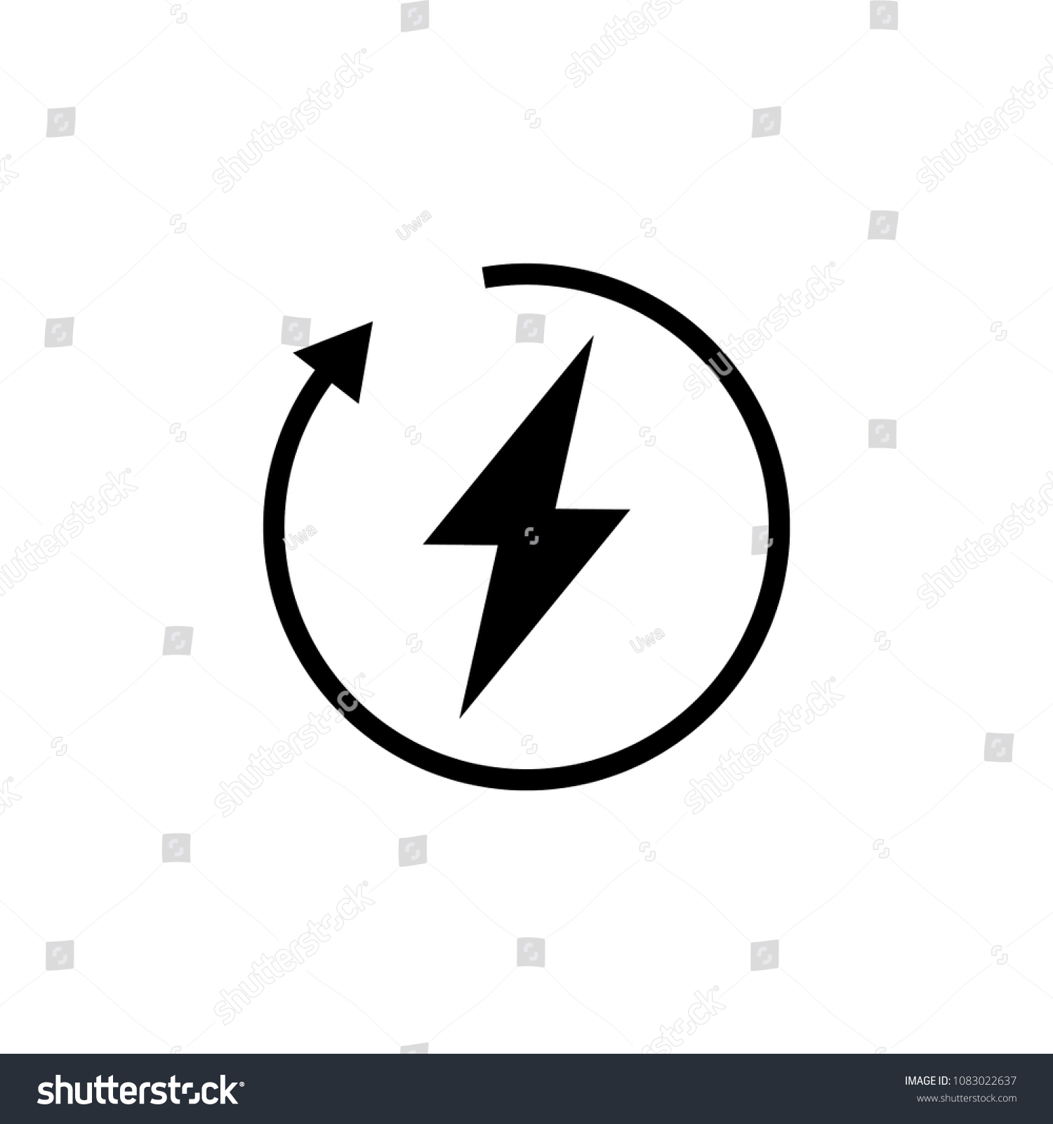 Recharging Icon Vector Stock Vector (Royalty Free) 1083022637 ...