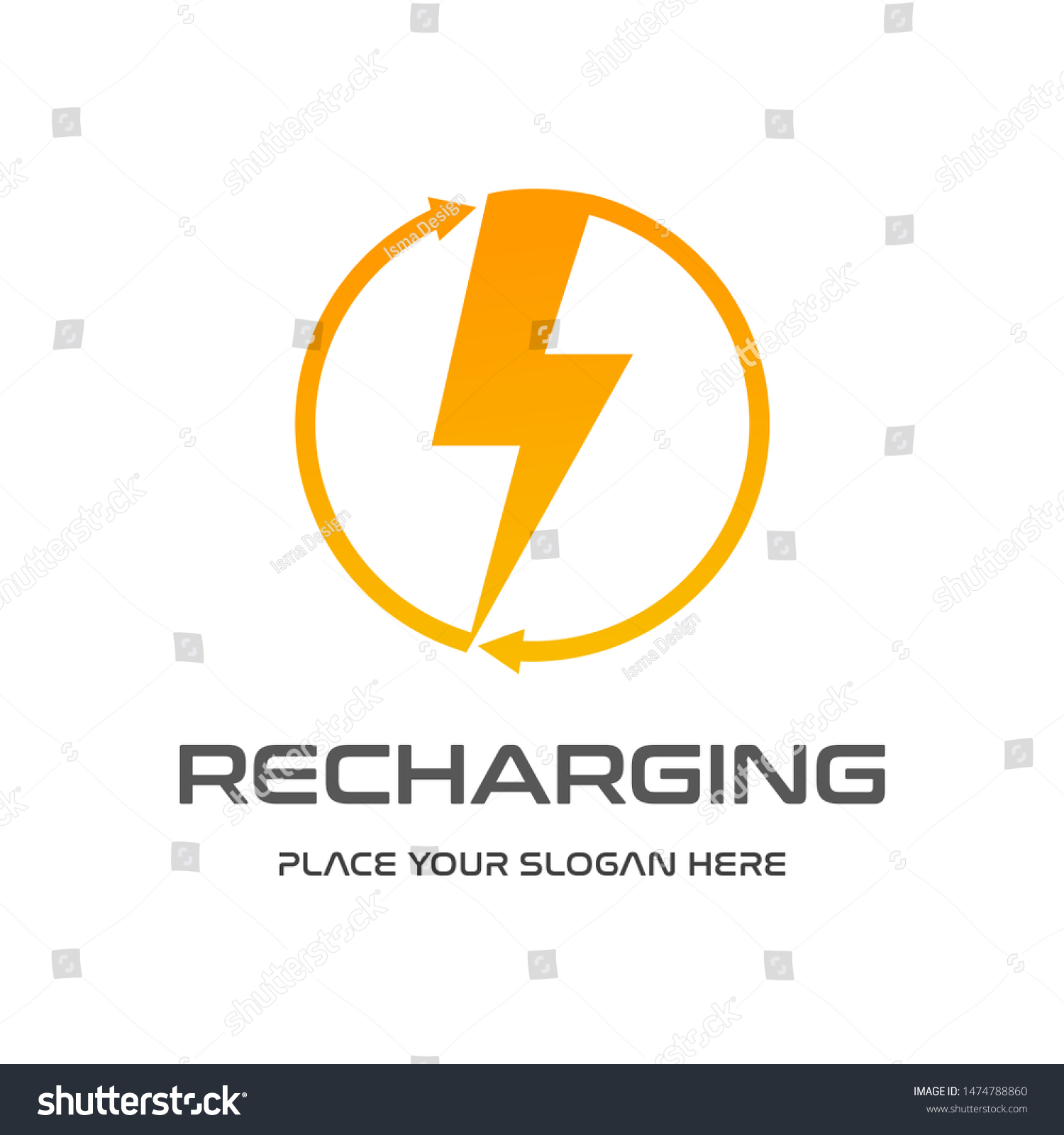 Recargando plantilla de logotipo vectorial con: vector de stock (libre ...