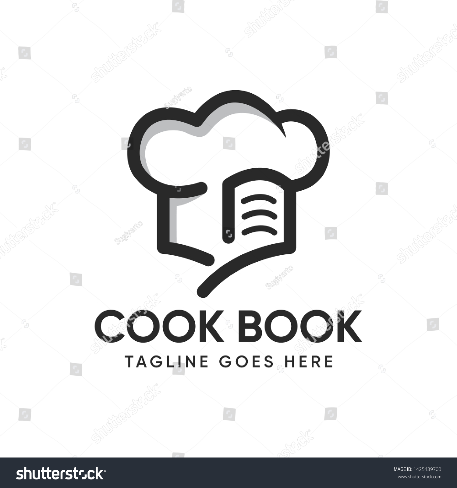 Recipe Book Logo Design Templatevector Stock Vector (Royalty Free ...